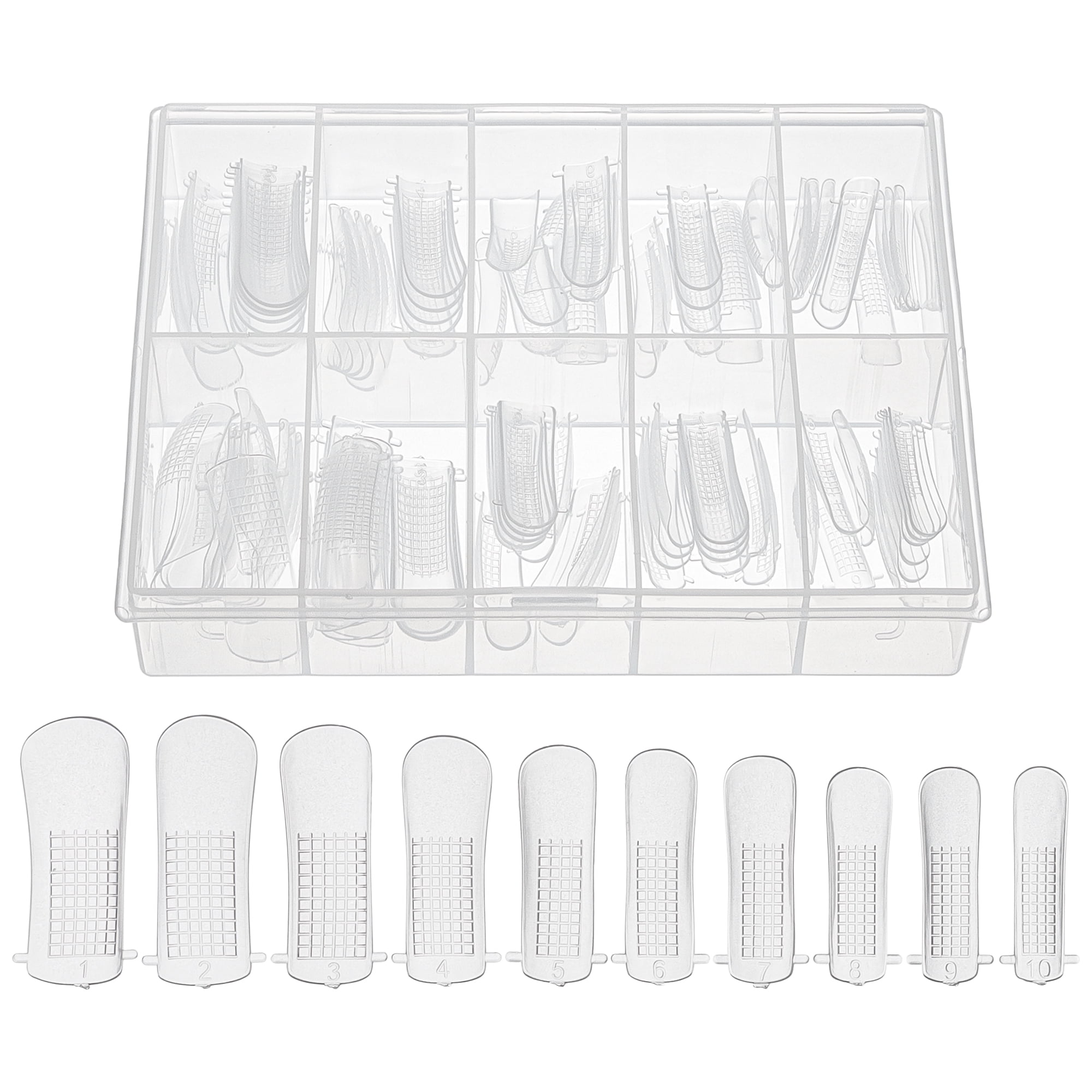 Unique Bargains Scale Faux Crystal Extension Fake Nails 120 Pcs [JM-6 ...