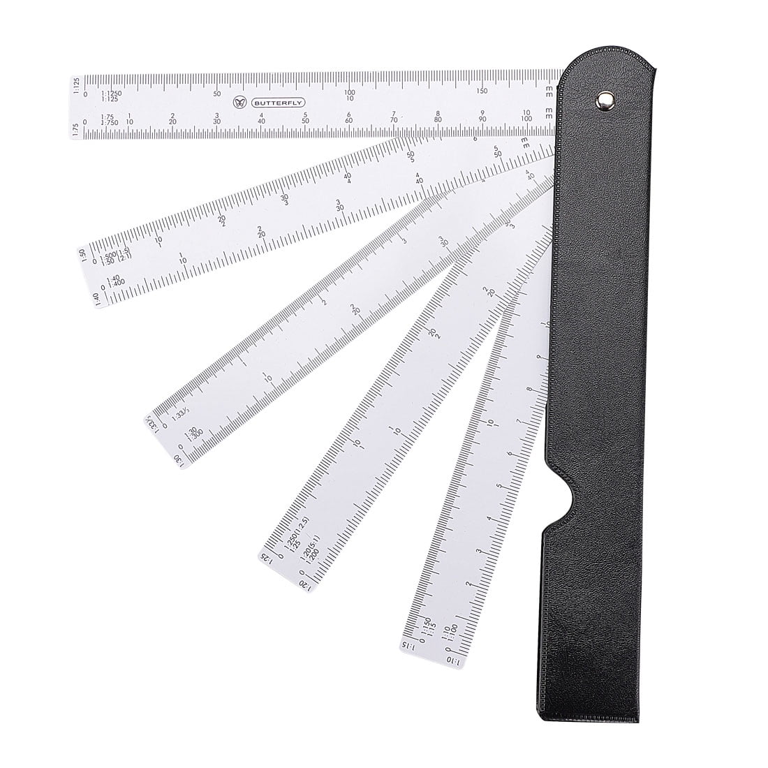 Unique Bargains Scale Ruler Plastic Foldable Architect Engineer Metric ...