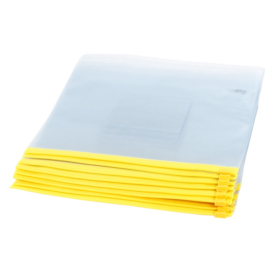 Unique Bargains Plastic Zip up Bag File A5 Paper Storage Organizer ...