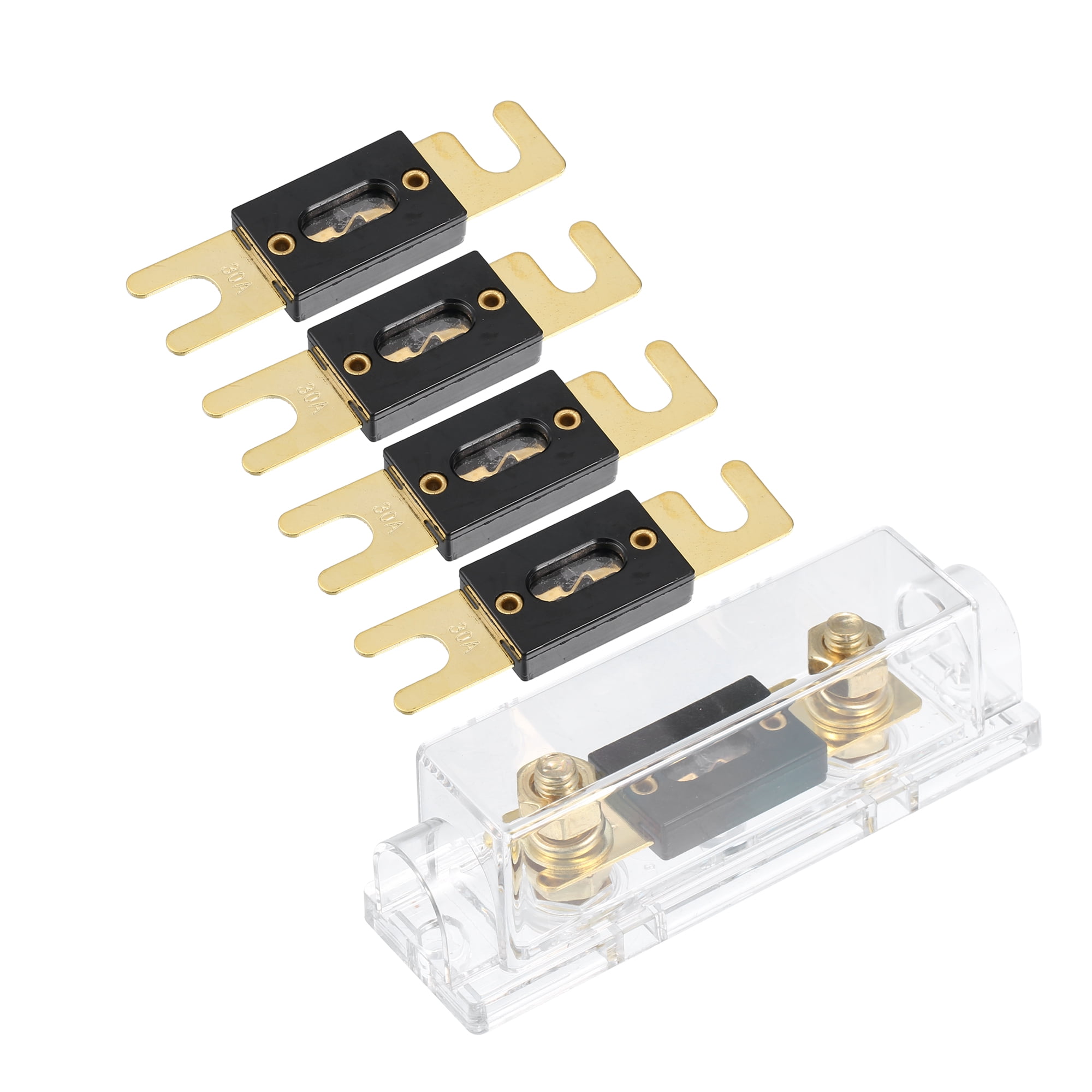 Unique Bargains Set Car 1/0 2 4 AWG Wire Input and Output ANL Fuse ...