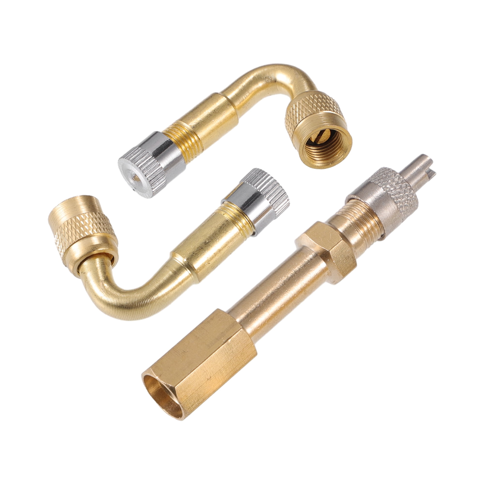 Unique Bargains Set Car 1.97" Tire Inflator Valve Adaptor with 2pcs ...