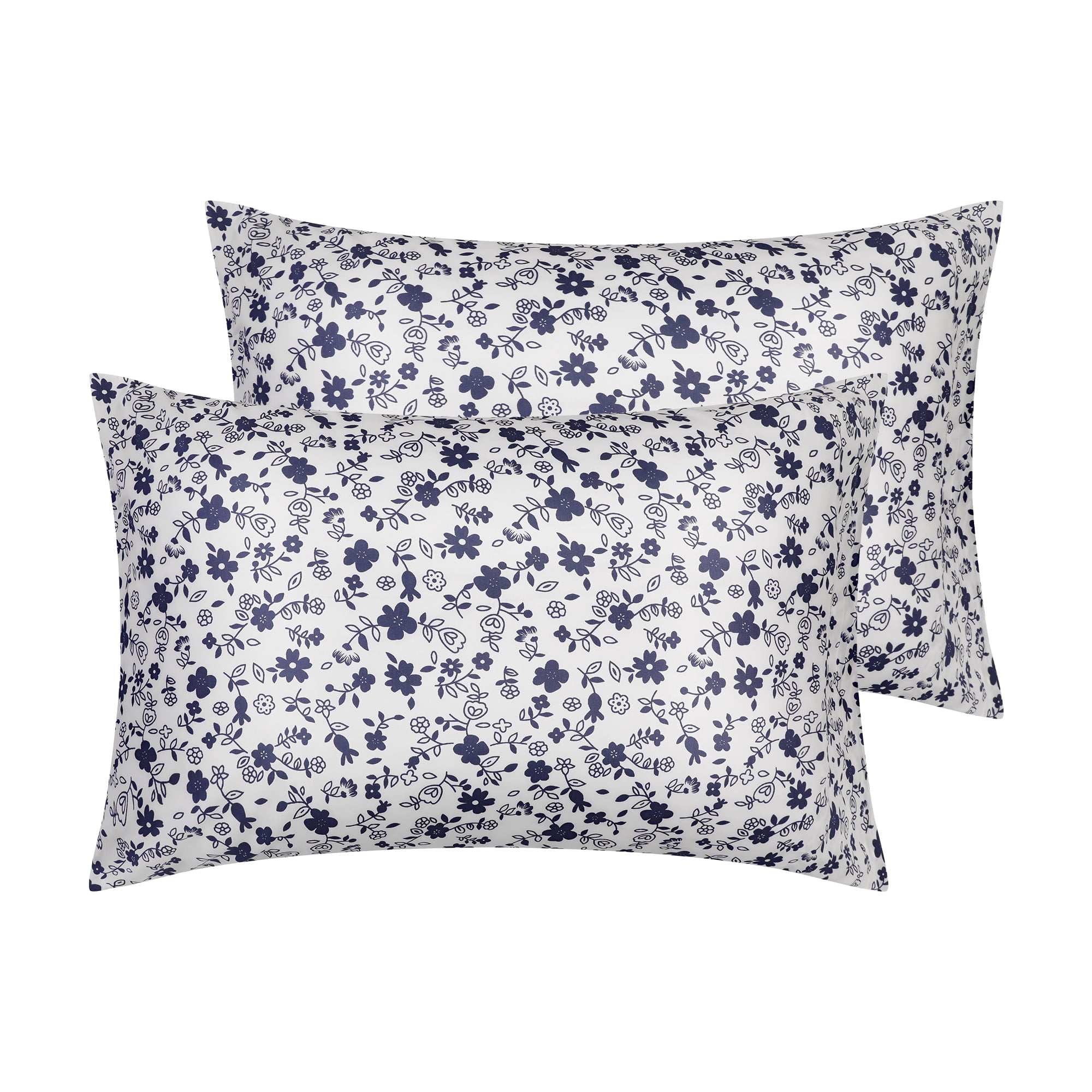 Unique Bargains Set of 2 Pillowcase for Hair and Skin Cotton Floral ...