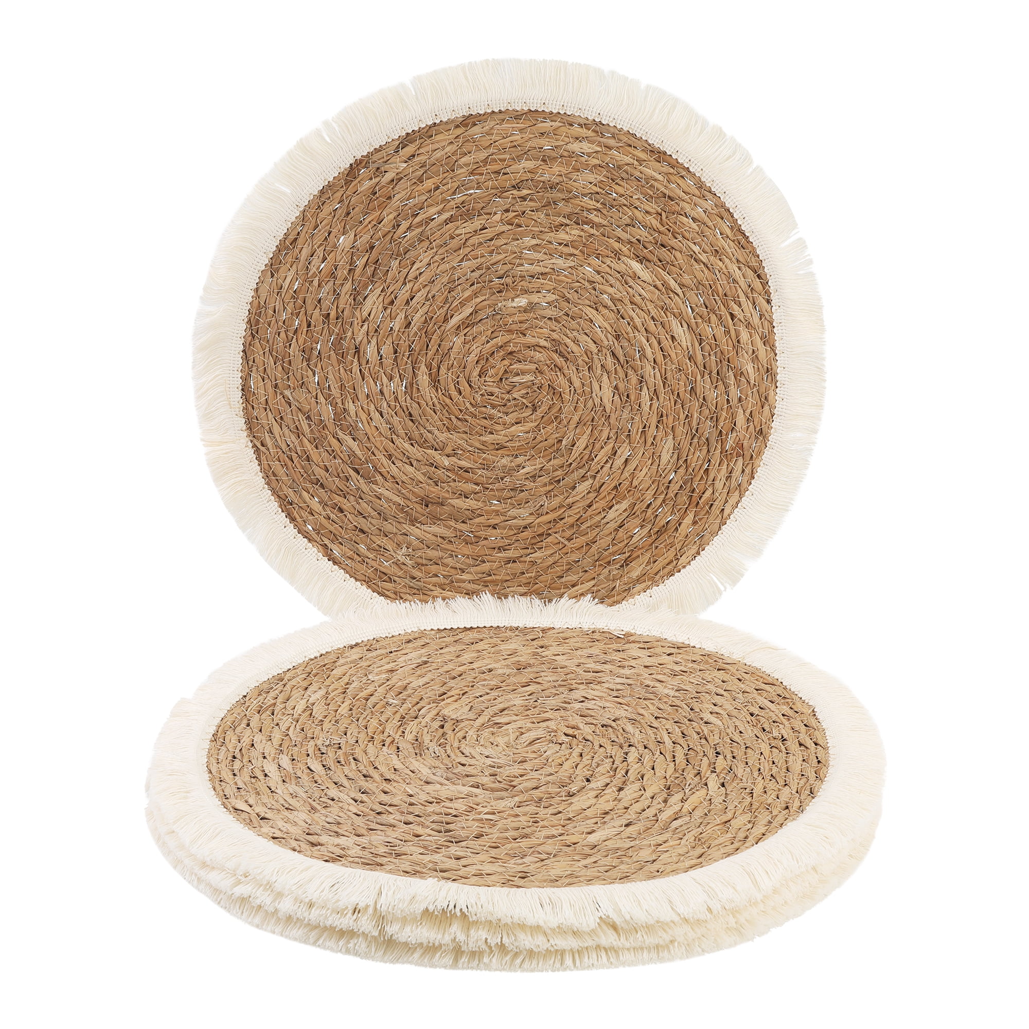 Unique Bargains Set of 4 Farmhouse Placemats for Dining Table Beige ...