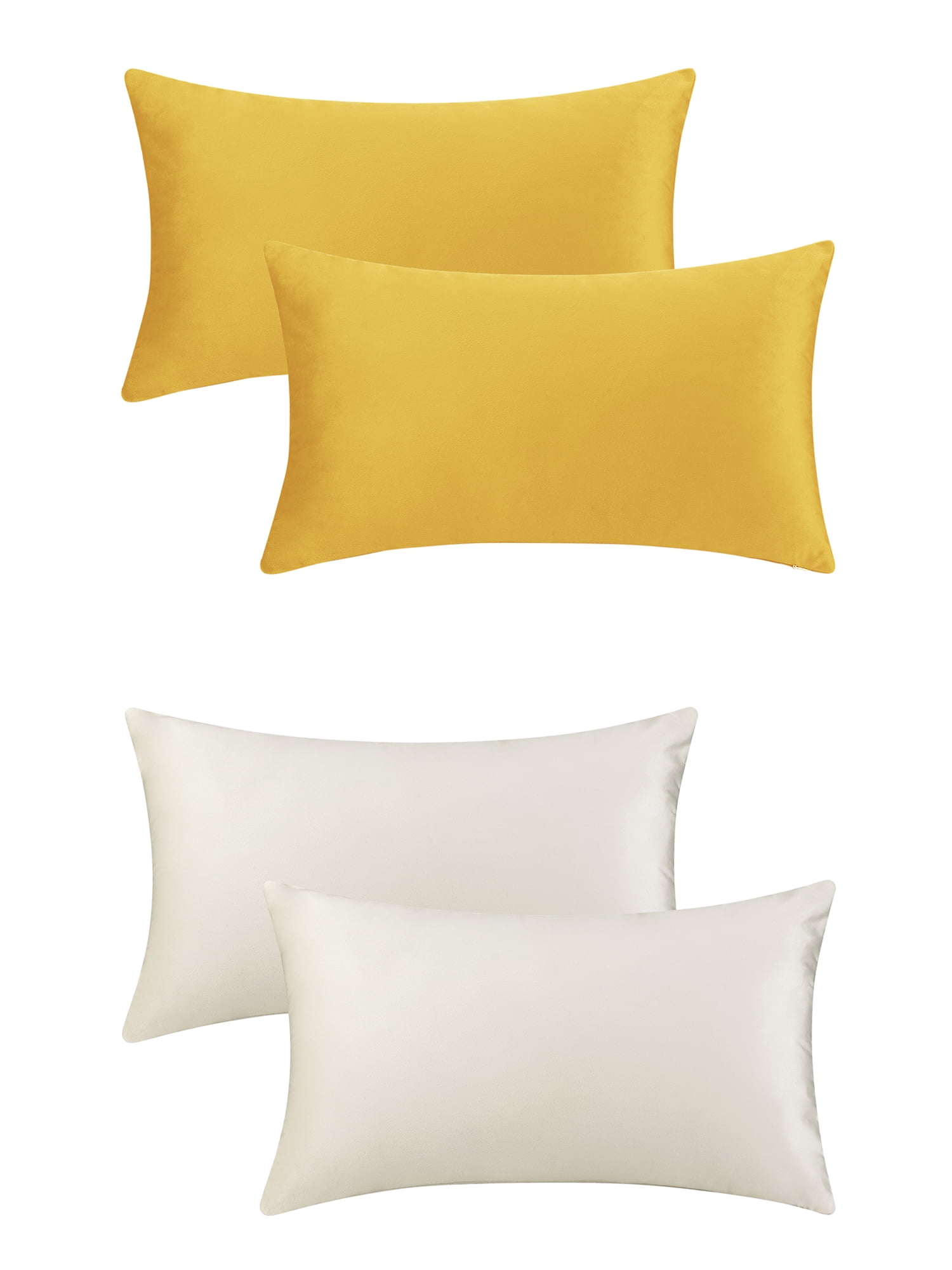 Unique Bargains Set of 4 Solid Velvet Pillowcases Modern Decorative ...