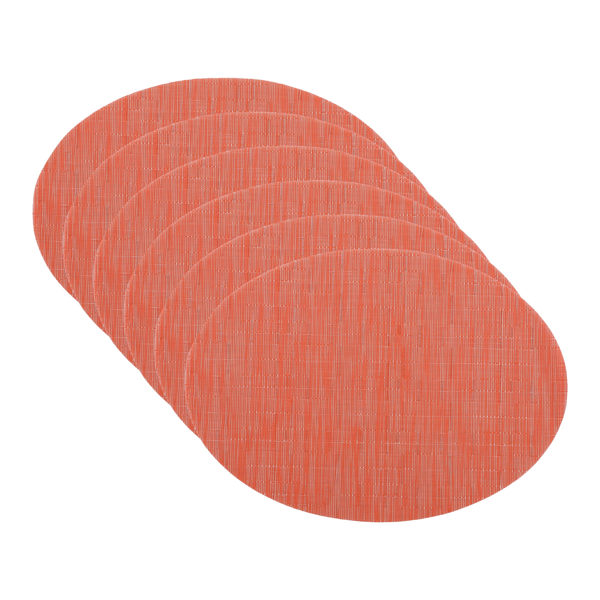 Unique Bargains Set of 6 Oval Placemats for Dining Table Decor Table ...