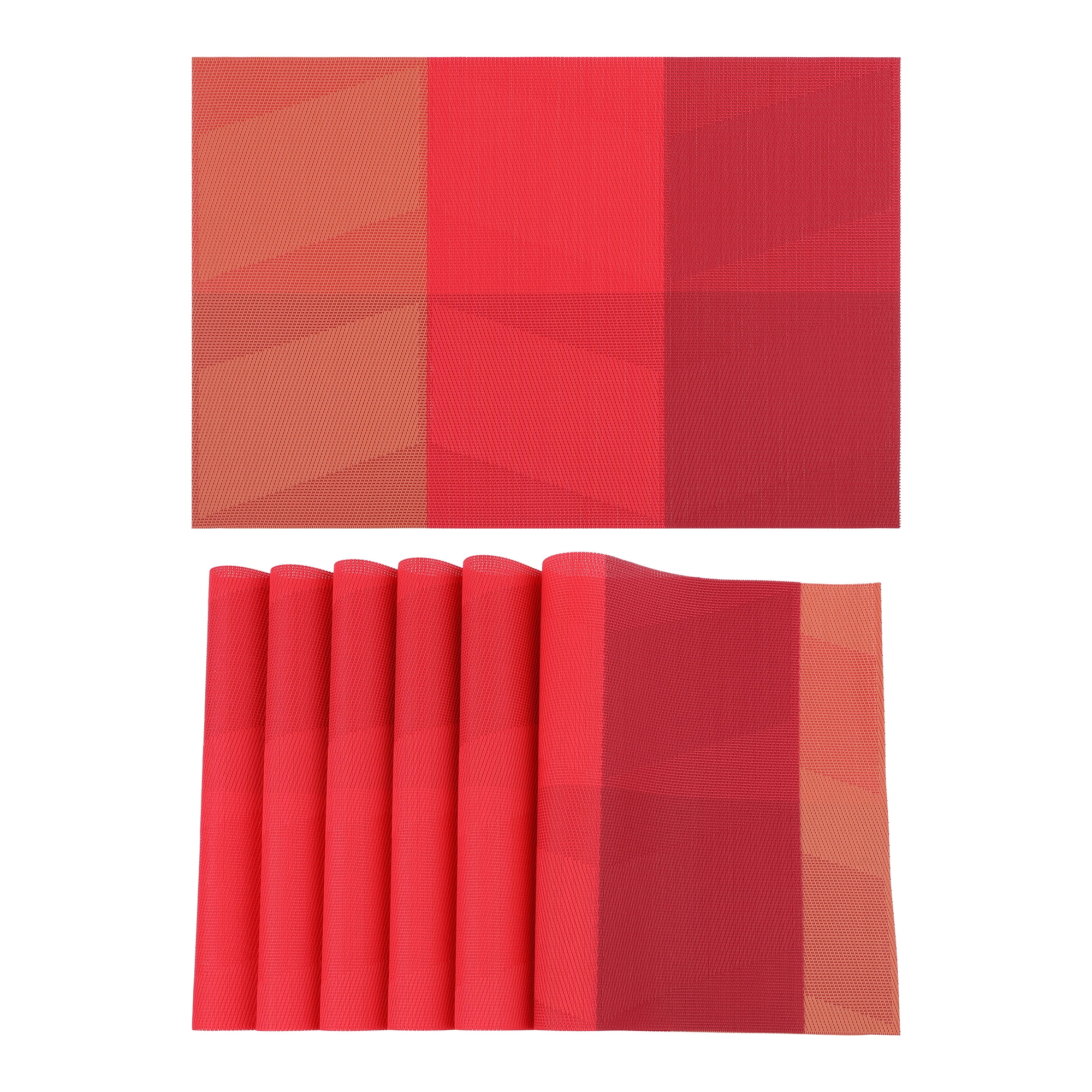 Unique Bargains Set of 6 Placemats for Dining Table Decor Wipeable ...