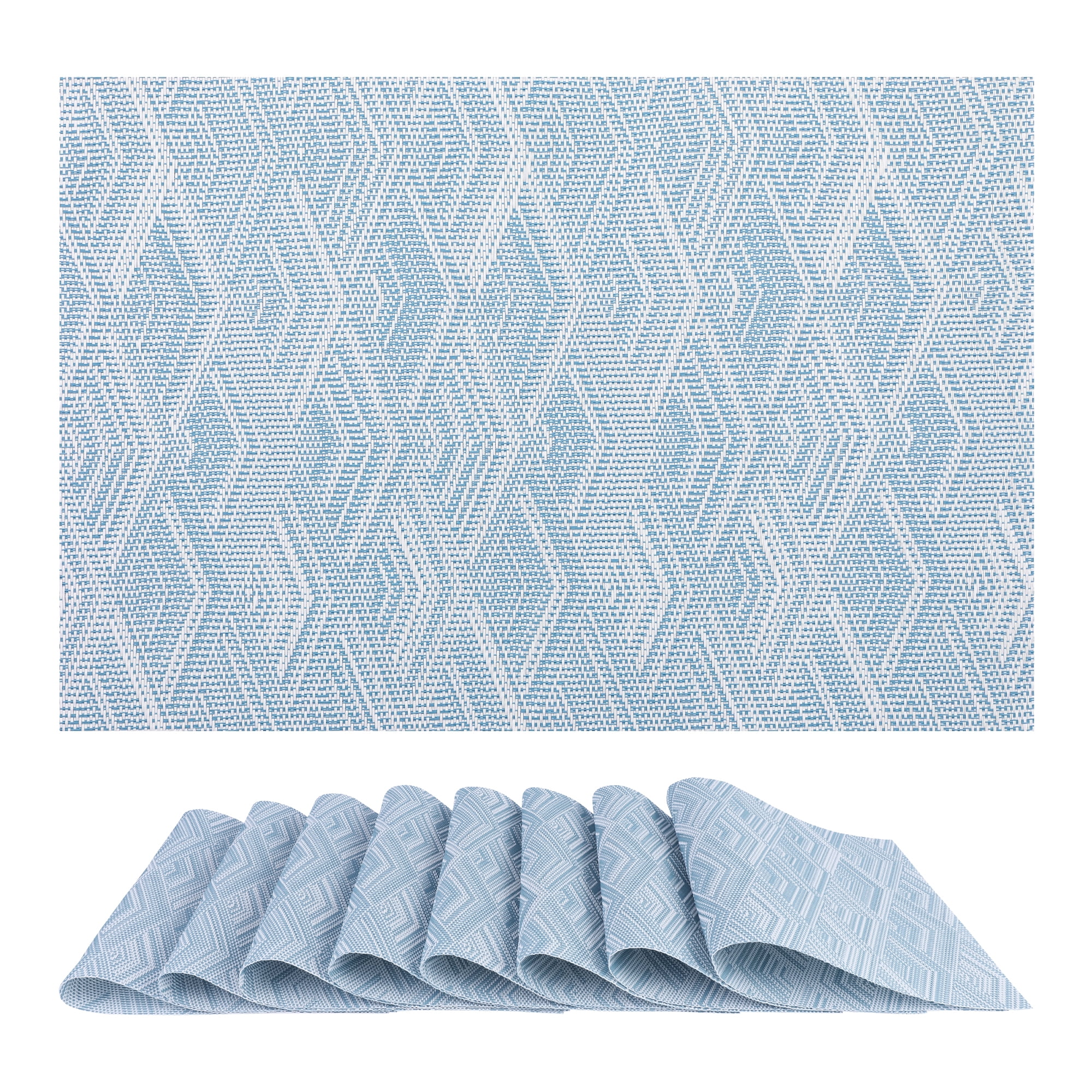 Unique Bargains Set of 8 Placemats for Dining Table Wipeable Table Mat ...