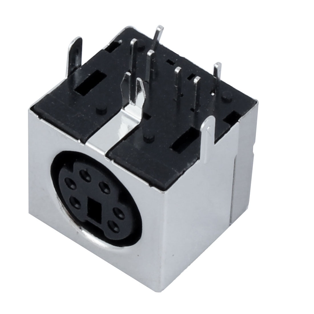 Unique Bargains Shielded Right Angle 6 Pins PS/2 DIN PCB Jack Connector ...