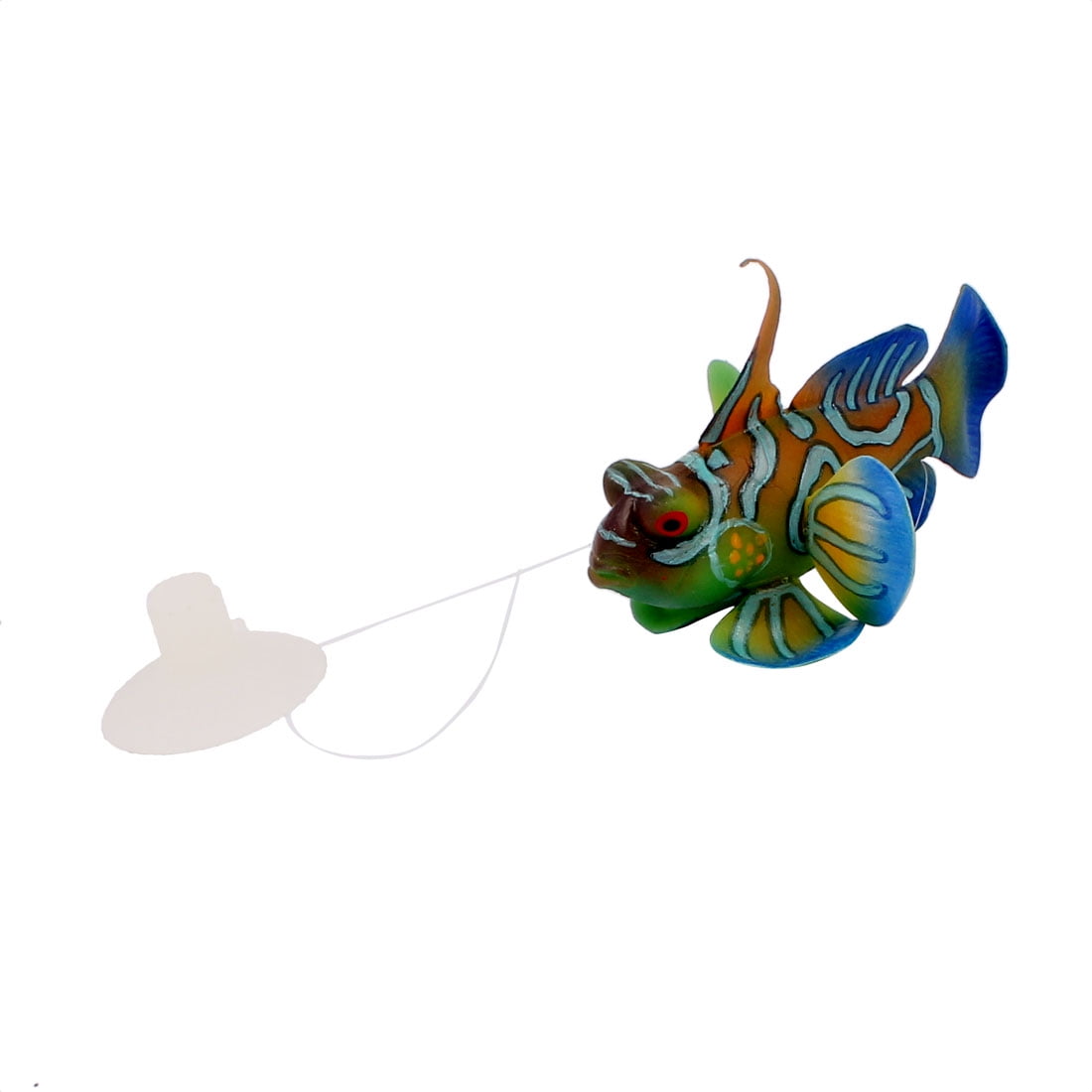 Unique Bargains Silicone Artificial Floating Fish Decor Blue for Fish ...