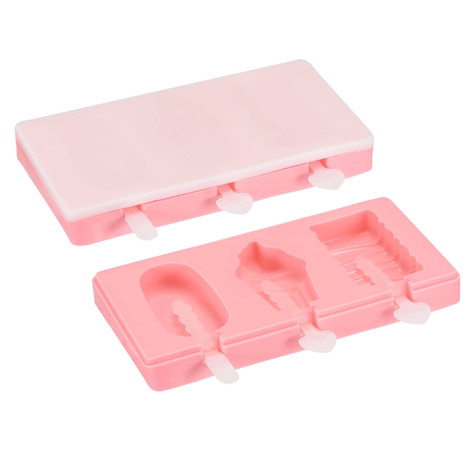 Unique Bargains Silicone Ice Pops Molds 2Pack, Ice Cream Mold Set Oval ...