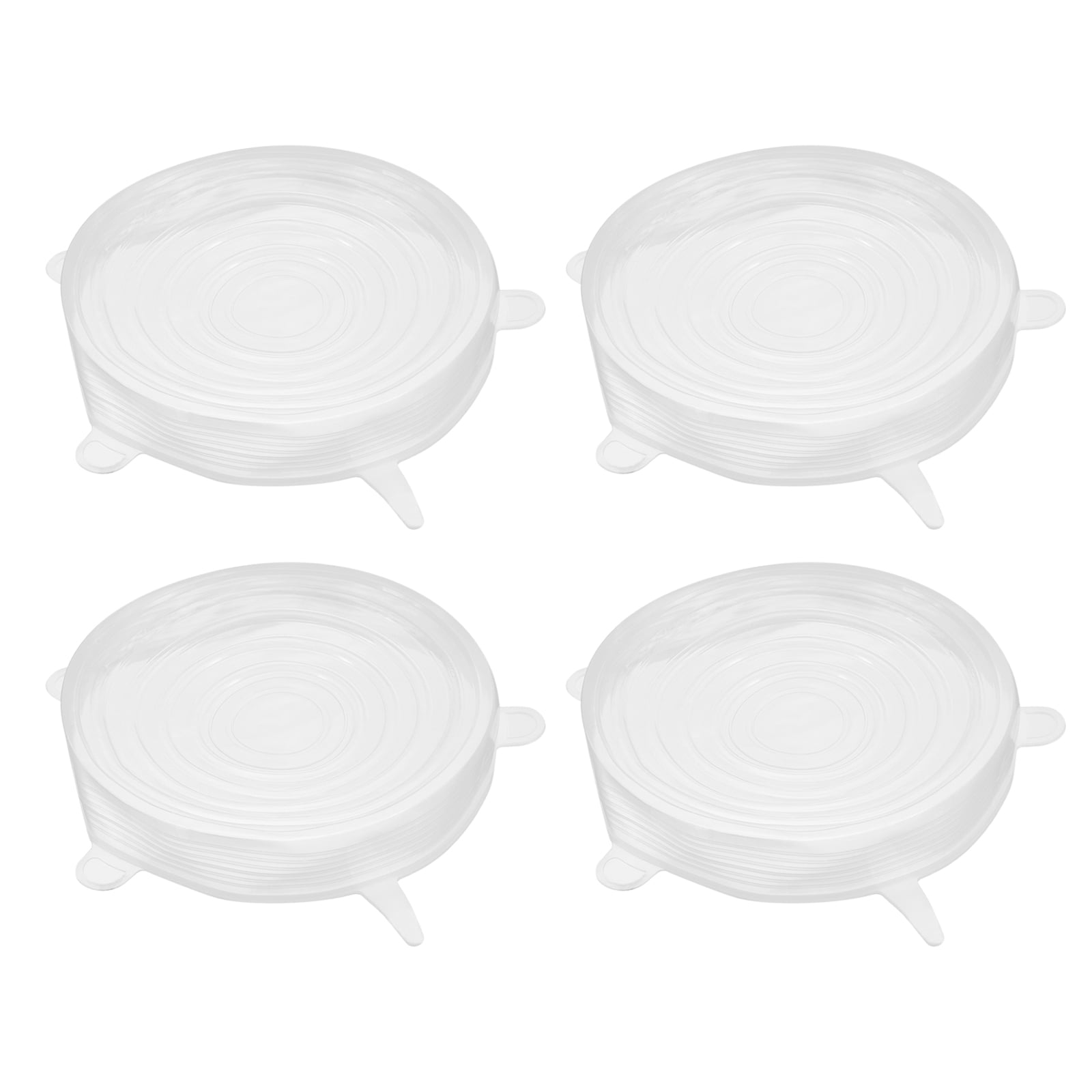 Unique Bargains Silicone Stretch Lids, 4Pack 5.71' Round Container Lid ...