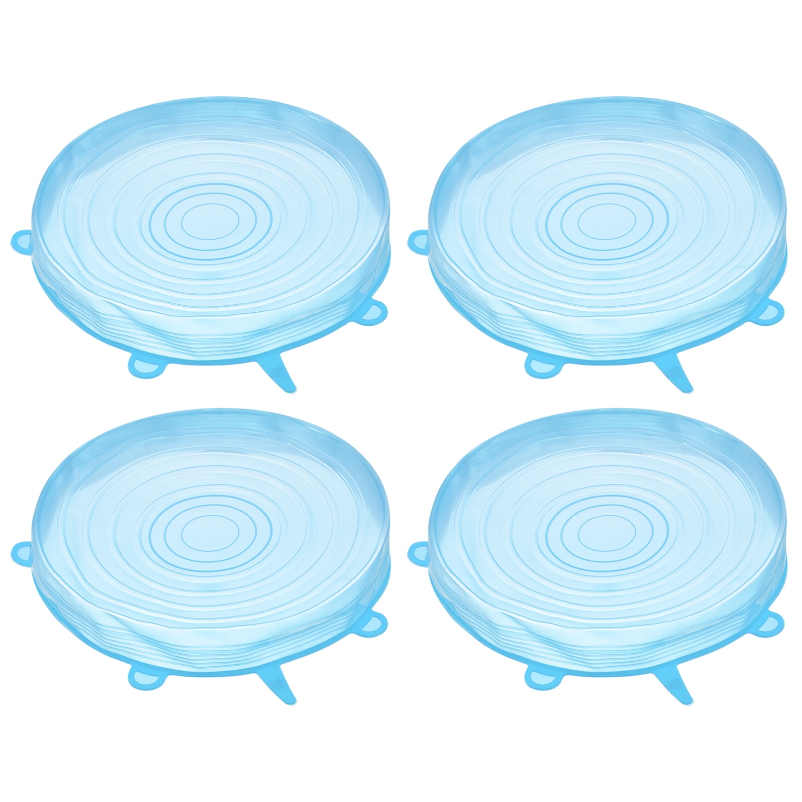 Unique Bargains Silicone Stretch Lids, 4Pack 7.68' Round Container Lid ...