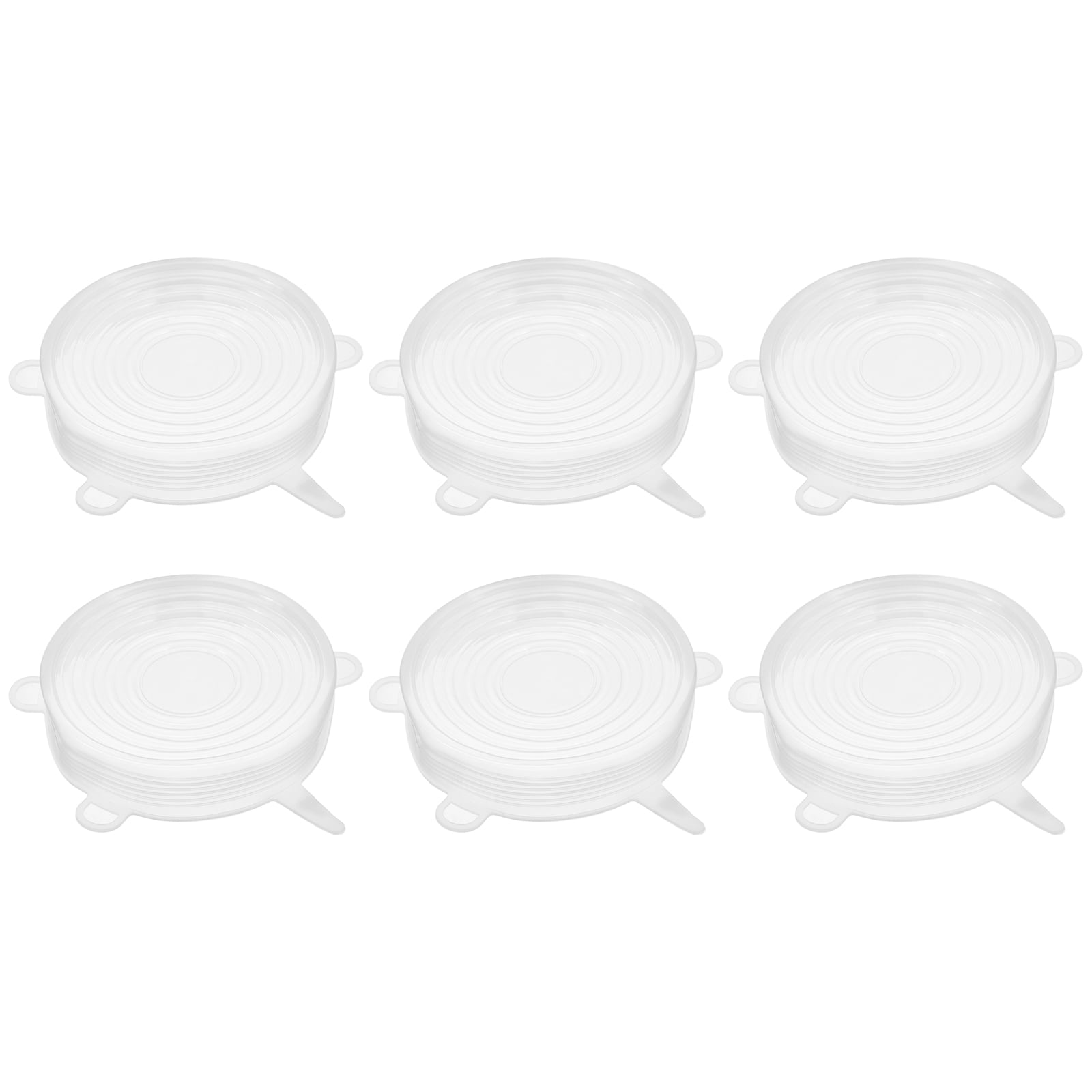 Unique Bargains Silicone Stretch Lids, 6Pack 4.53' Round Container Lid ...