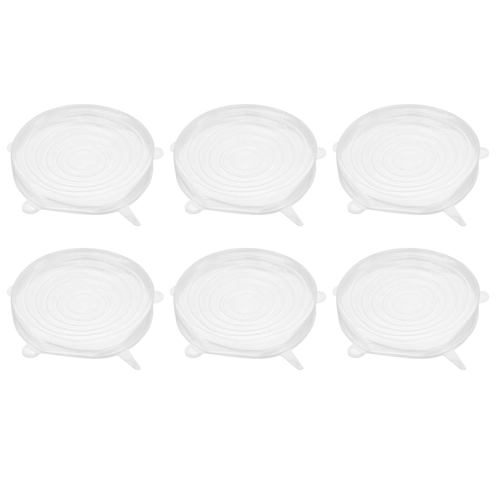 Unique Bargains Silicone Stretch Lids, 6Pack 6.5' Round Container Lid ...