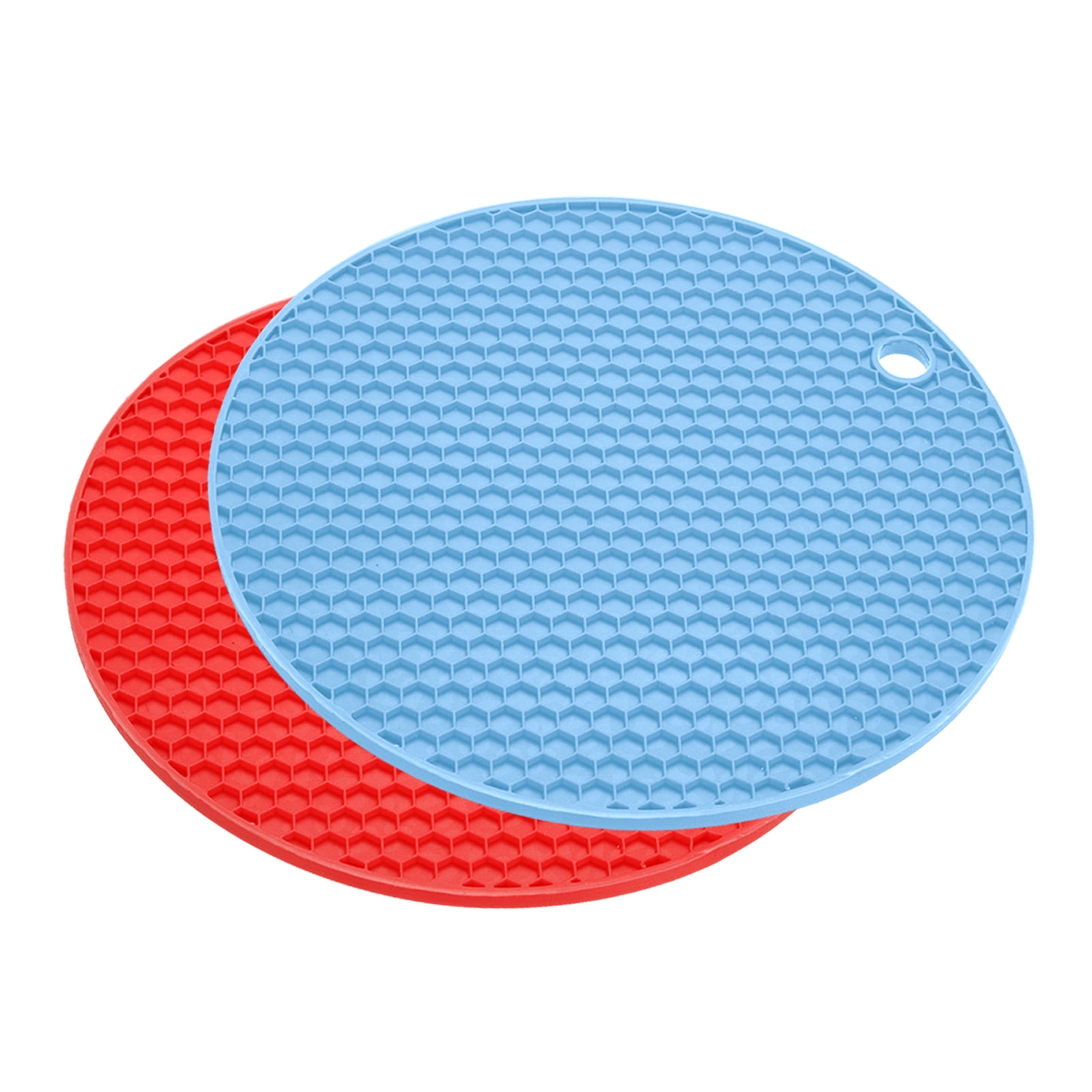 Unique Bargains Silicone Trivet Mats 2pcs, Round Hot Pan Pads Honeycomb ...