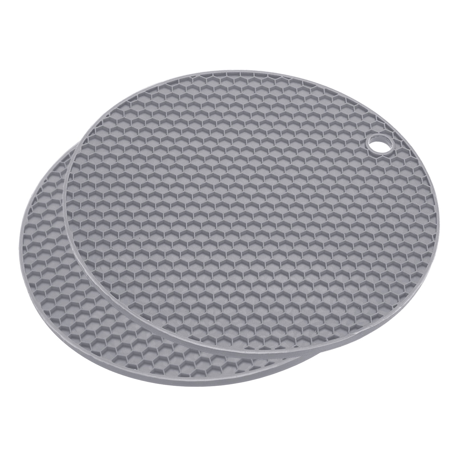 Unique Bargains Silicone Trivet Mats 2pcs, Round Hot Pan Pads Honeycomb ...