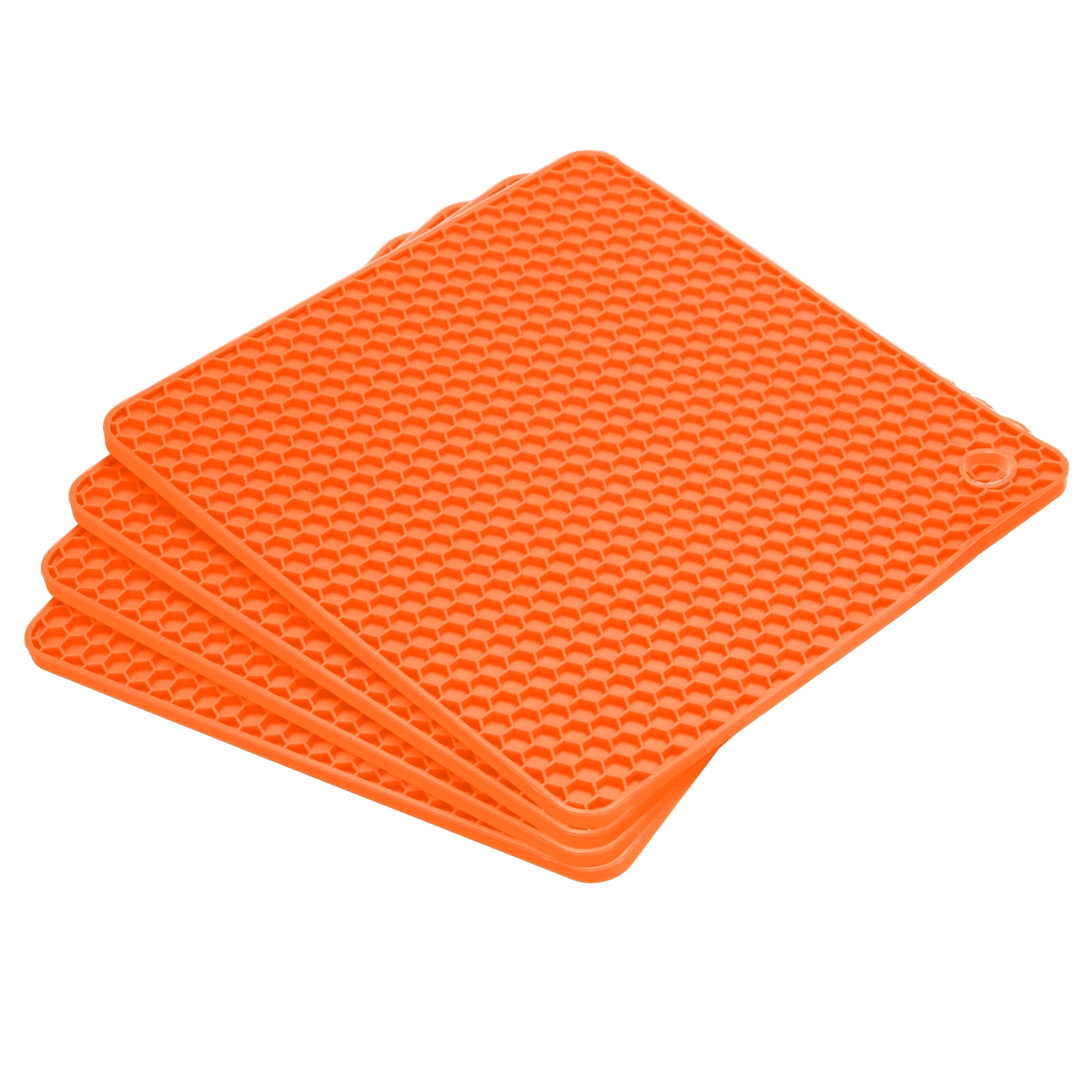 Unique Bargains Silicone Trivet Mats 4pcs, Hot Pot Holders Pads Heat ...