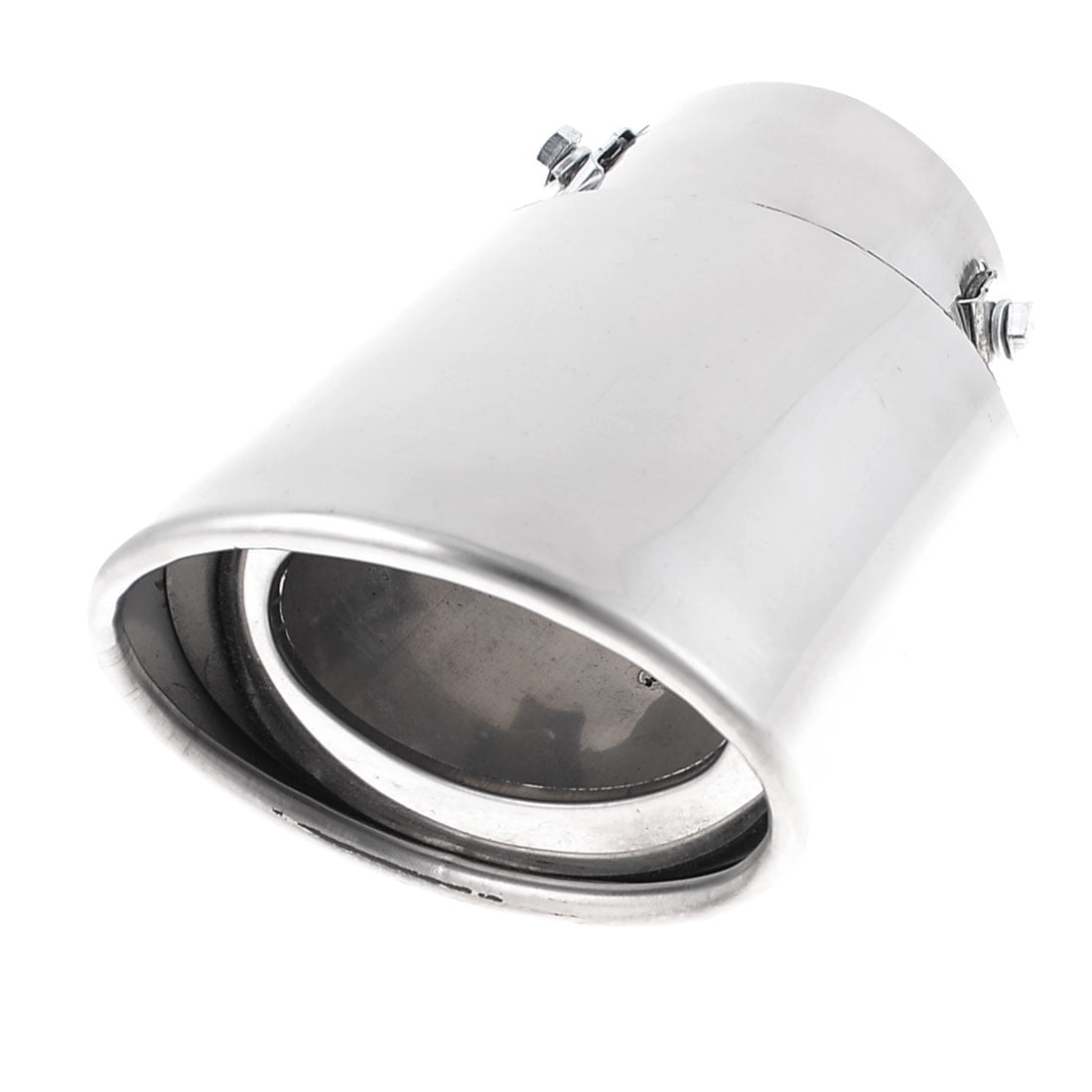 Unique Bargains Silver Tone 3" Inlet Oval Stainless Steel Exhaust Pipe ...