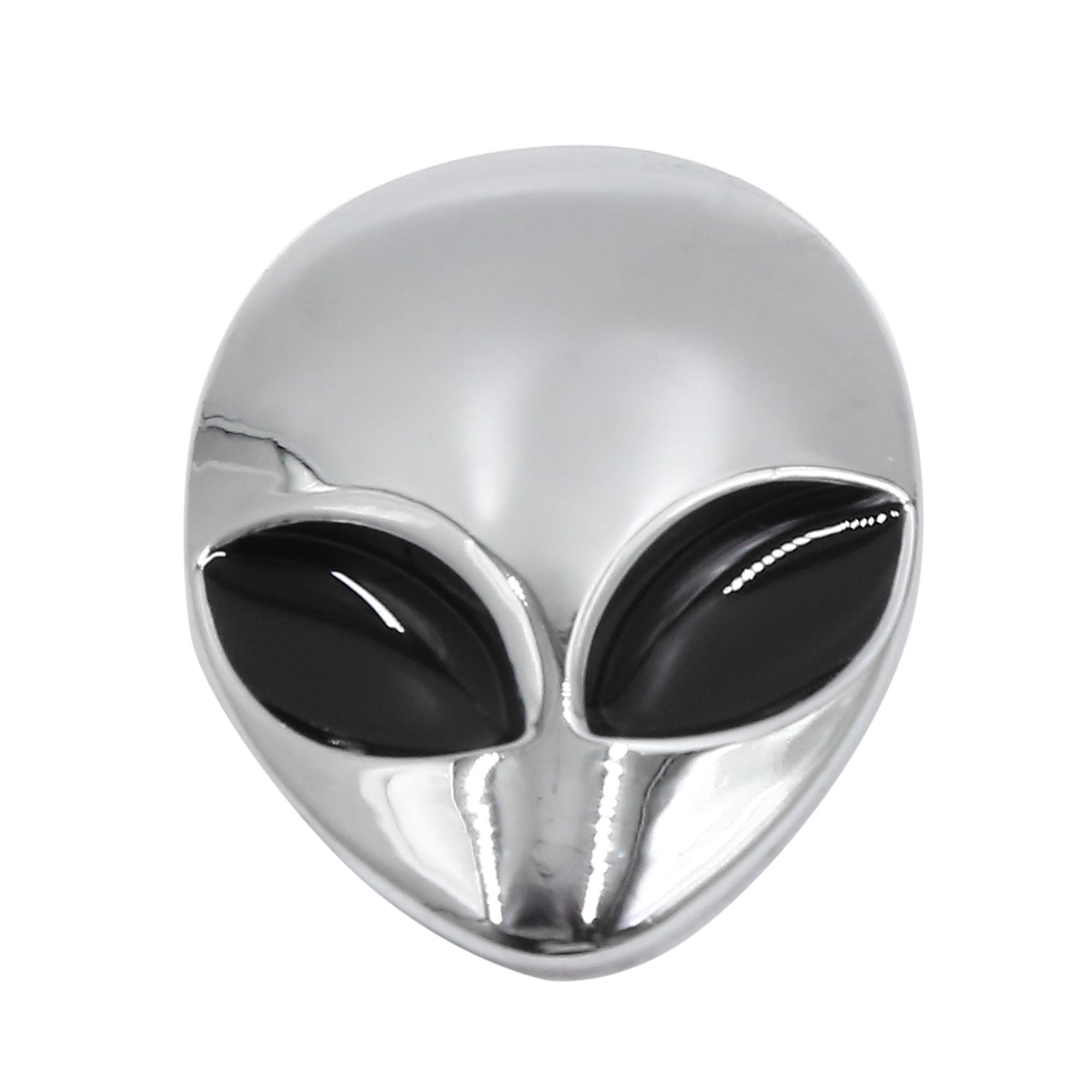 Unique Bargains Silver Tone 3D Alien Head Shaped Metal Car Body ...