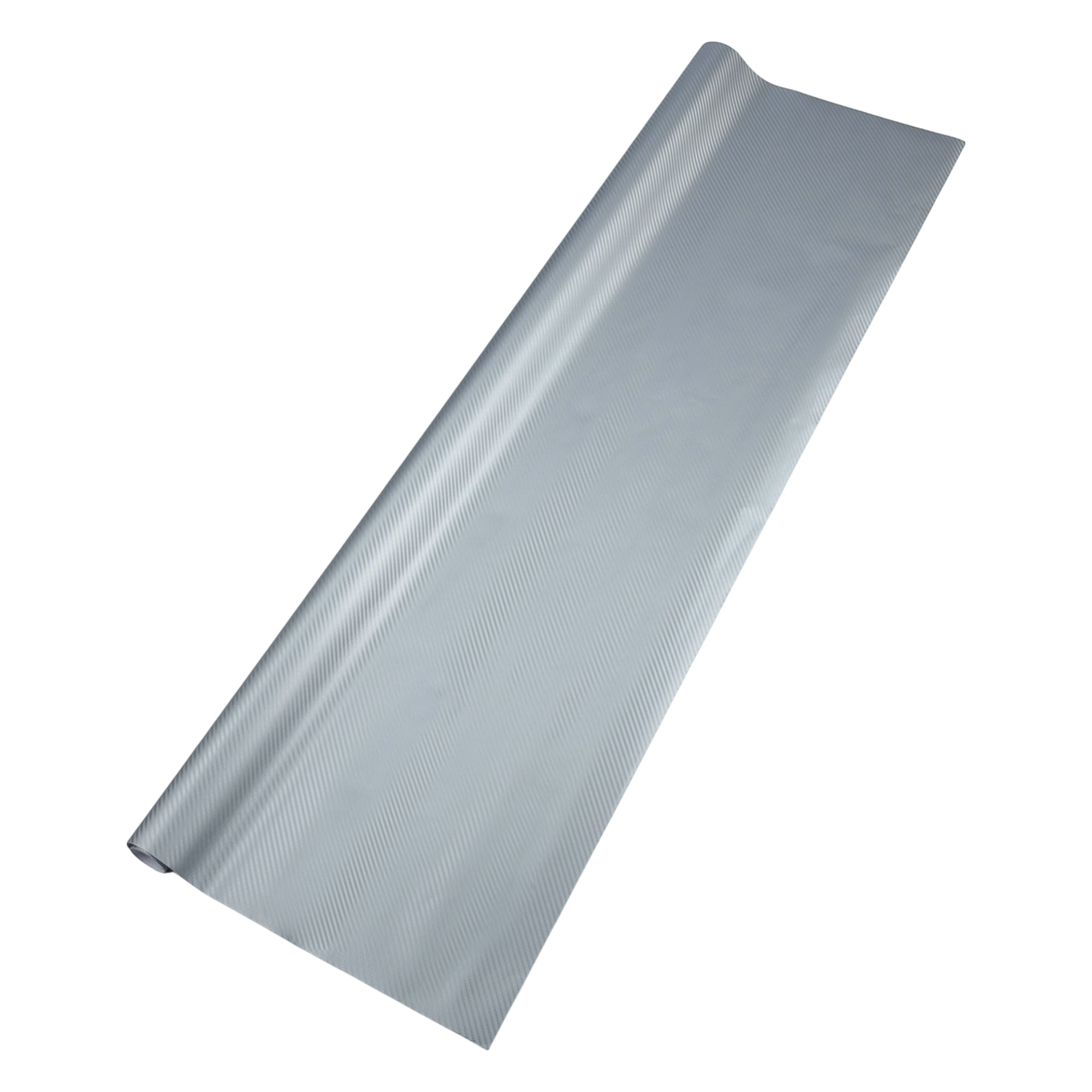 Unique Bargains Silver Tone Carbon Fiber Pattern Protective Car Wrap ...