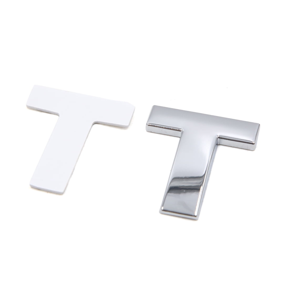Unique Bargains Silver Tone Metal T Letter Shaped Alphabet Sticker ...