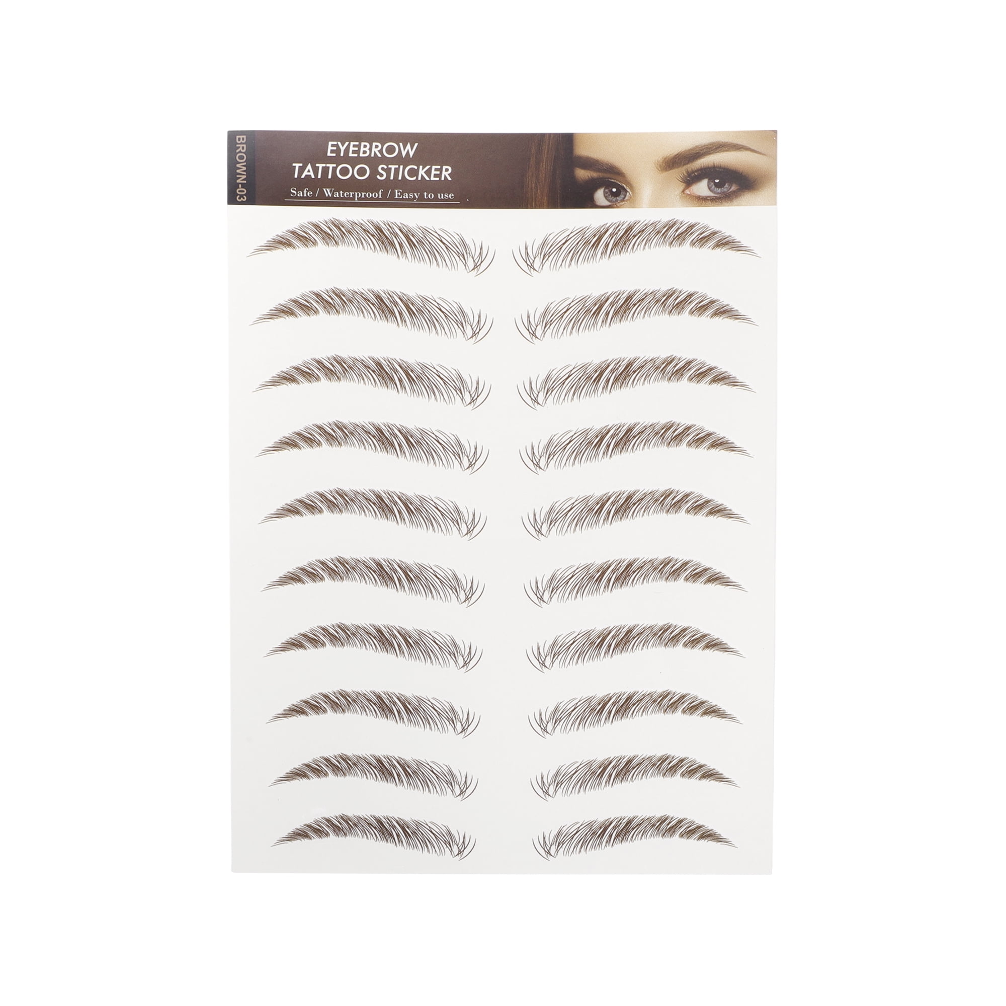 Unique Bargains Simulation Eyebrow Tattoo for Women 1 Pc Curved Thicks ...