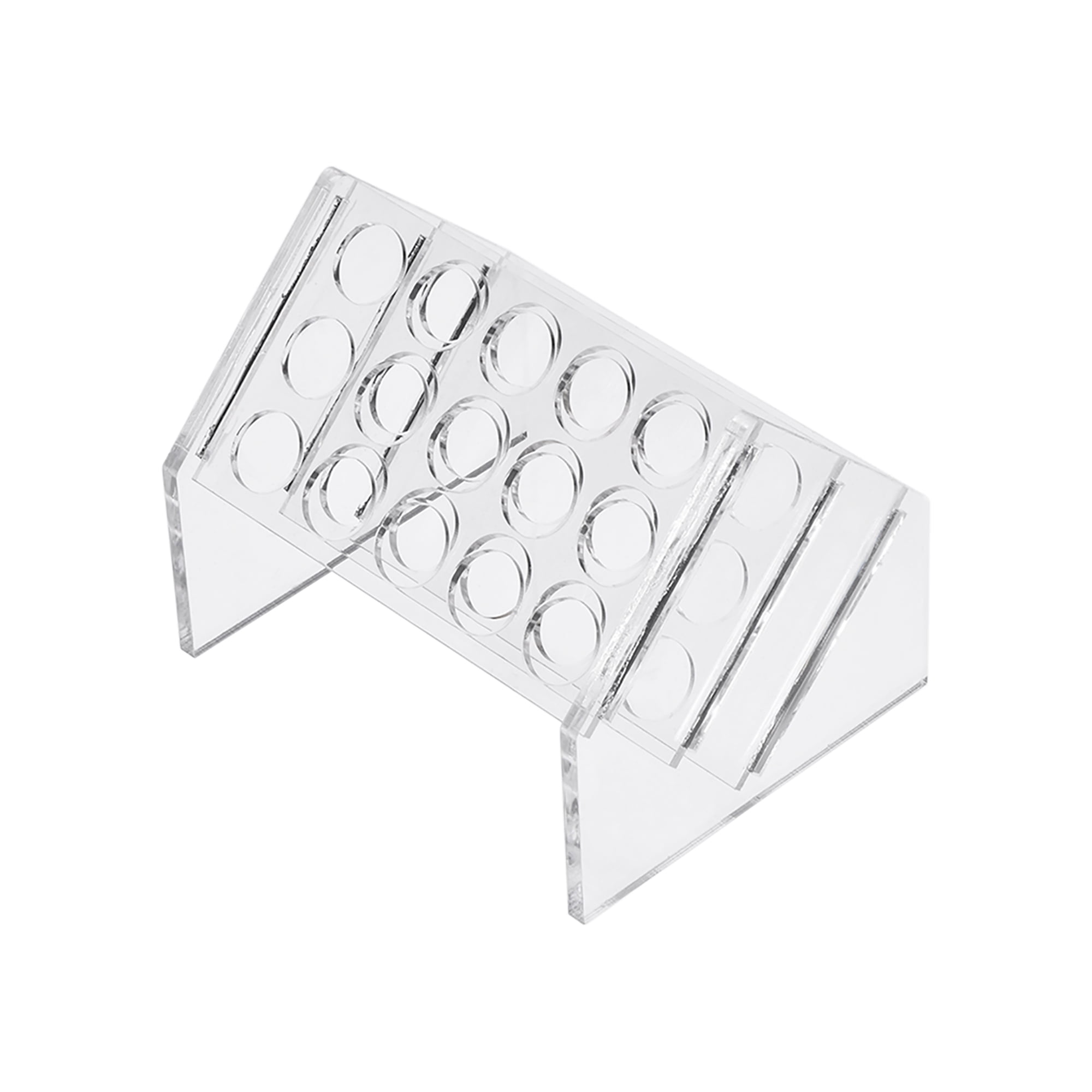 Unique Bargains Slant Rack Acrylic Test Tube Holder 15-Well for 10ml ...