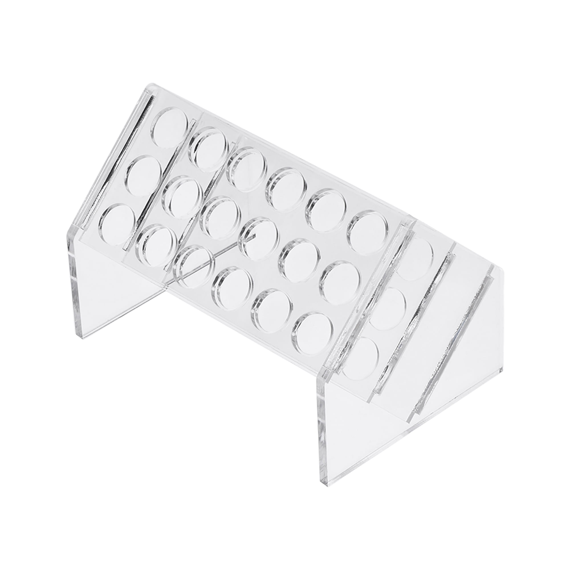 Unique Bargains Slant Rack Acrylic Test Tube Holder 18-Well for 10ml ...
