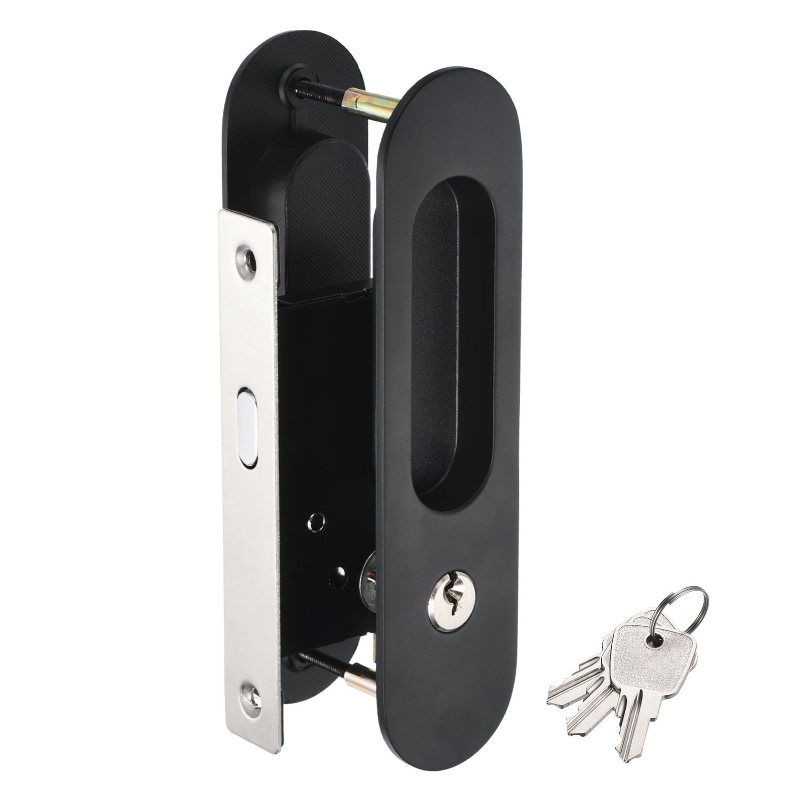 Unique Bargains Sliding Door Lock Invisible Recessed Handle Latch ...