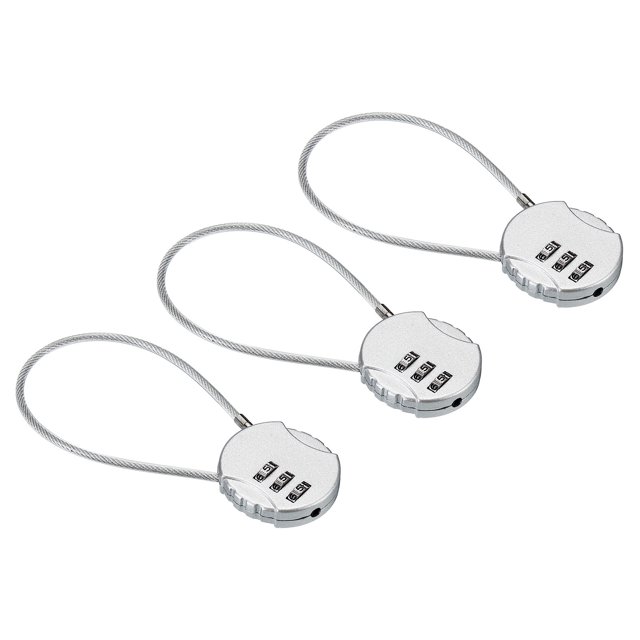 Bargains Combination Lock 3 Digit Luggage Padlock - Black - Walmart.com