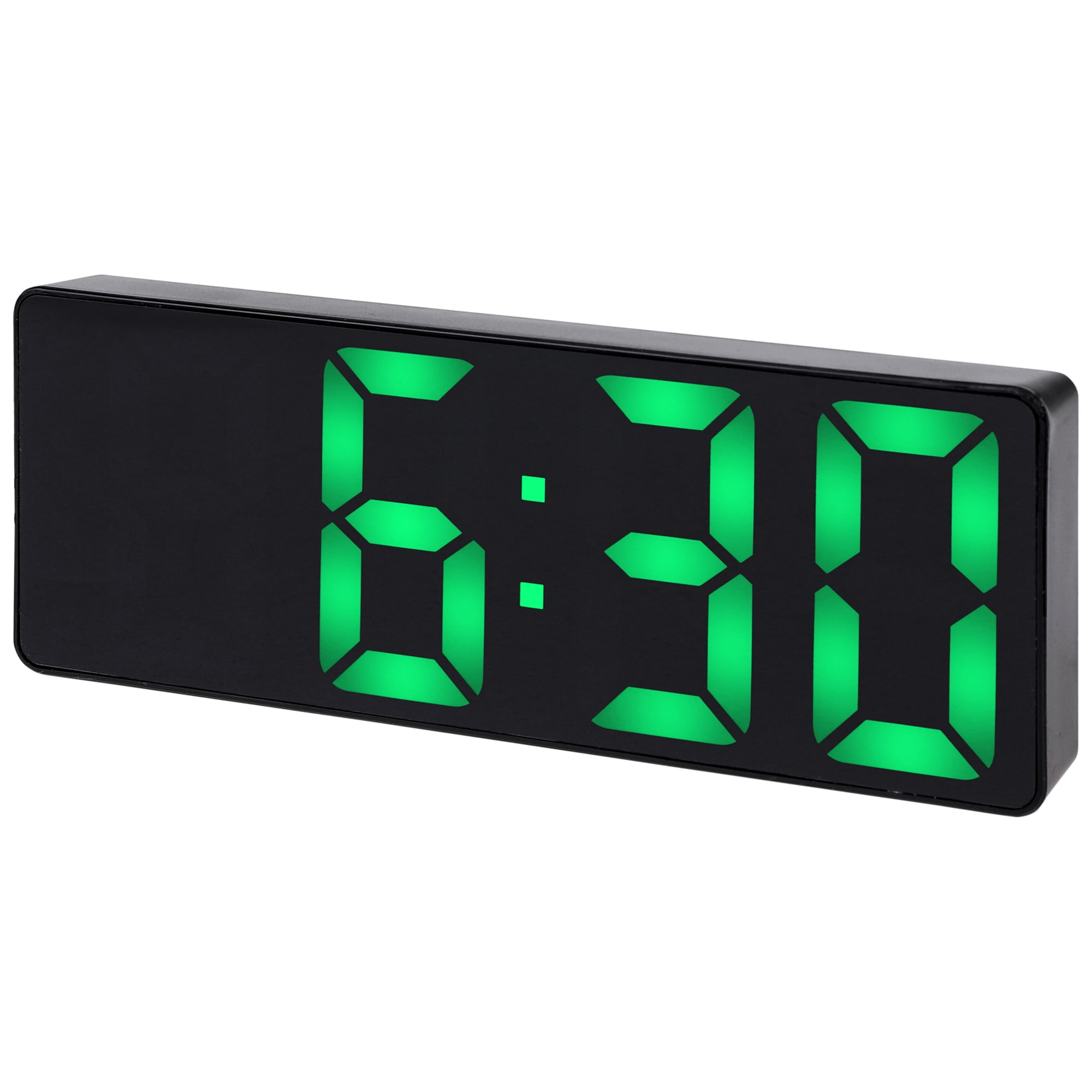Unique Bargains Small Digital Alarm Clock for Deep Sleepers Green ...