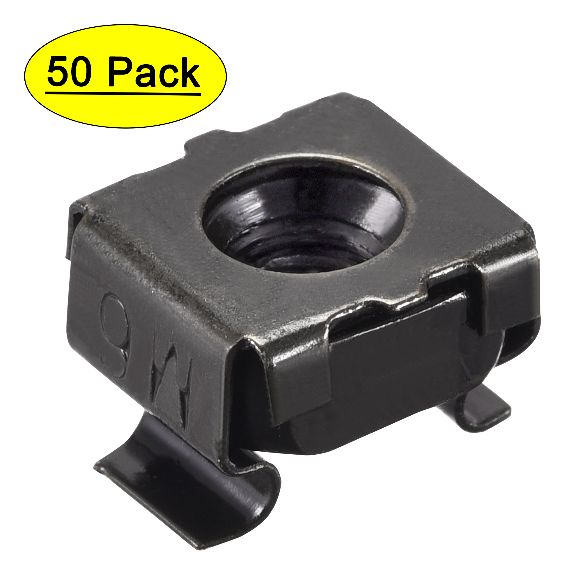 Unique Bargains Snap-in Cage Nuts - M6 x 1mm Carbon Steel Metric Nut ...