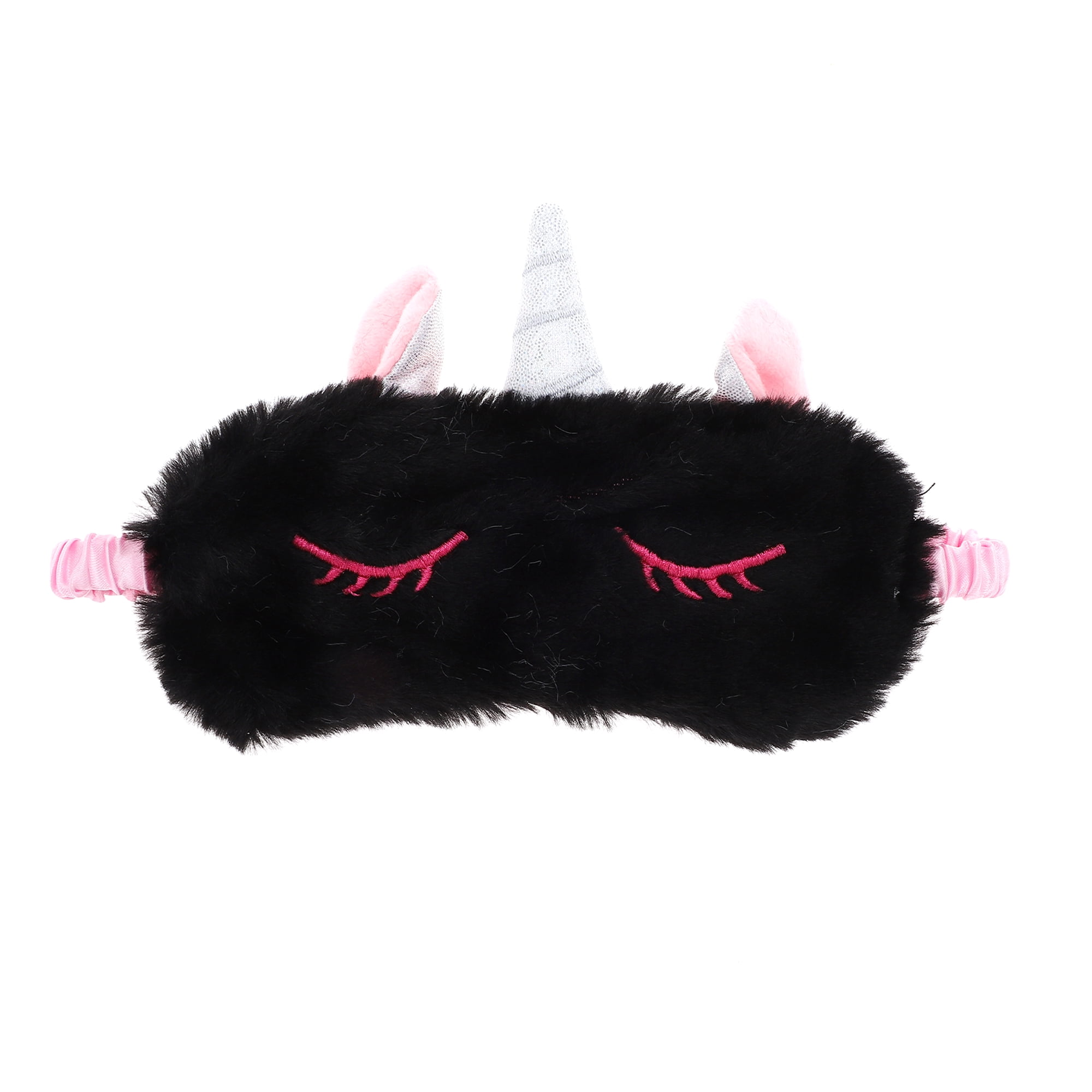 Unique Bargains Soft Cartoon Sleep Mask Eye Shade Cover for Rest Black ...