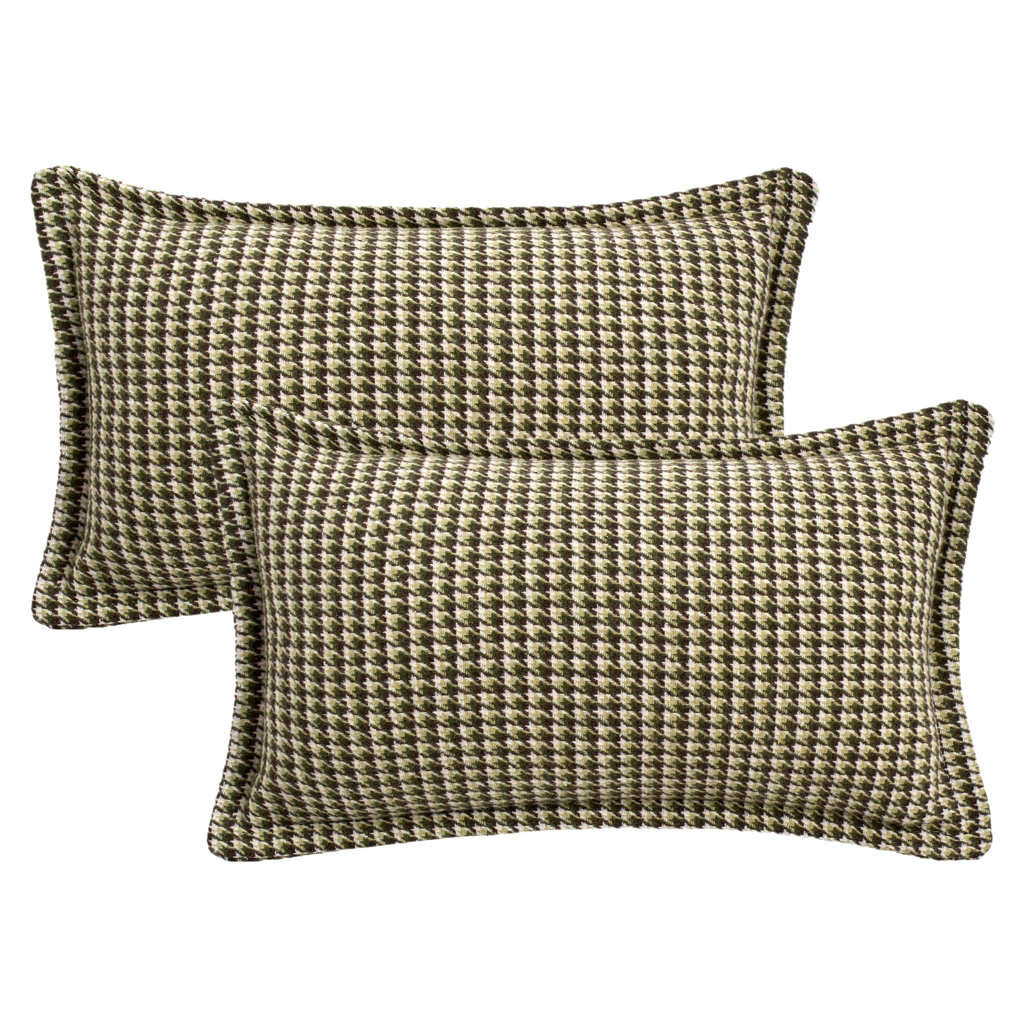 Unique Bargains Soft Houndstooth Throw Pillow Covers Set of 2 Green 20 ...