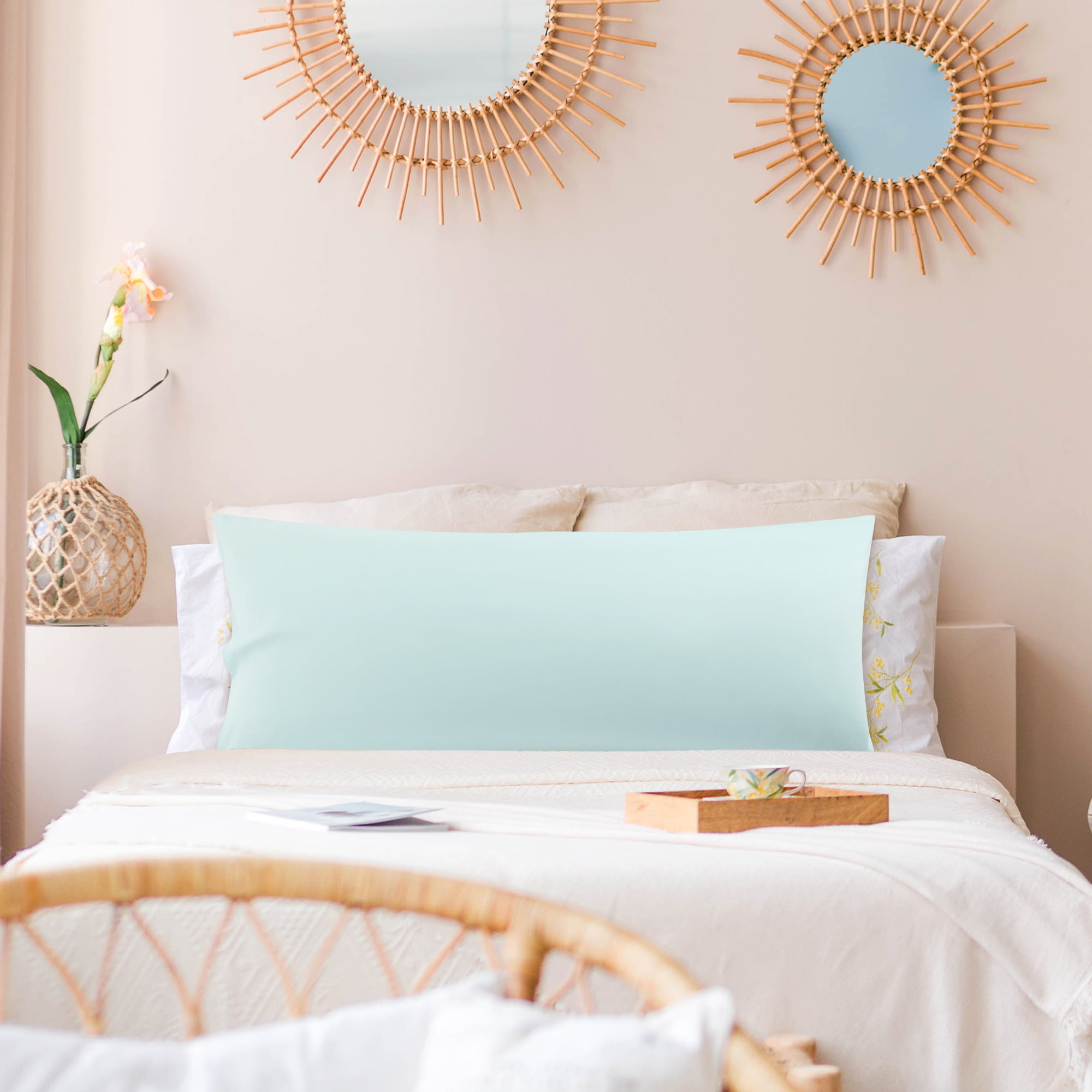 Unique Bargains Soft Microfiber Pillowcases Light Grey 20"x54 ...