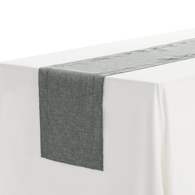 Unique Bargains Solid Color Table Runner Eyelet Hollow Out Table Flags ...