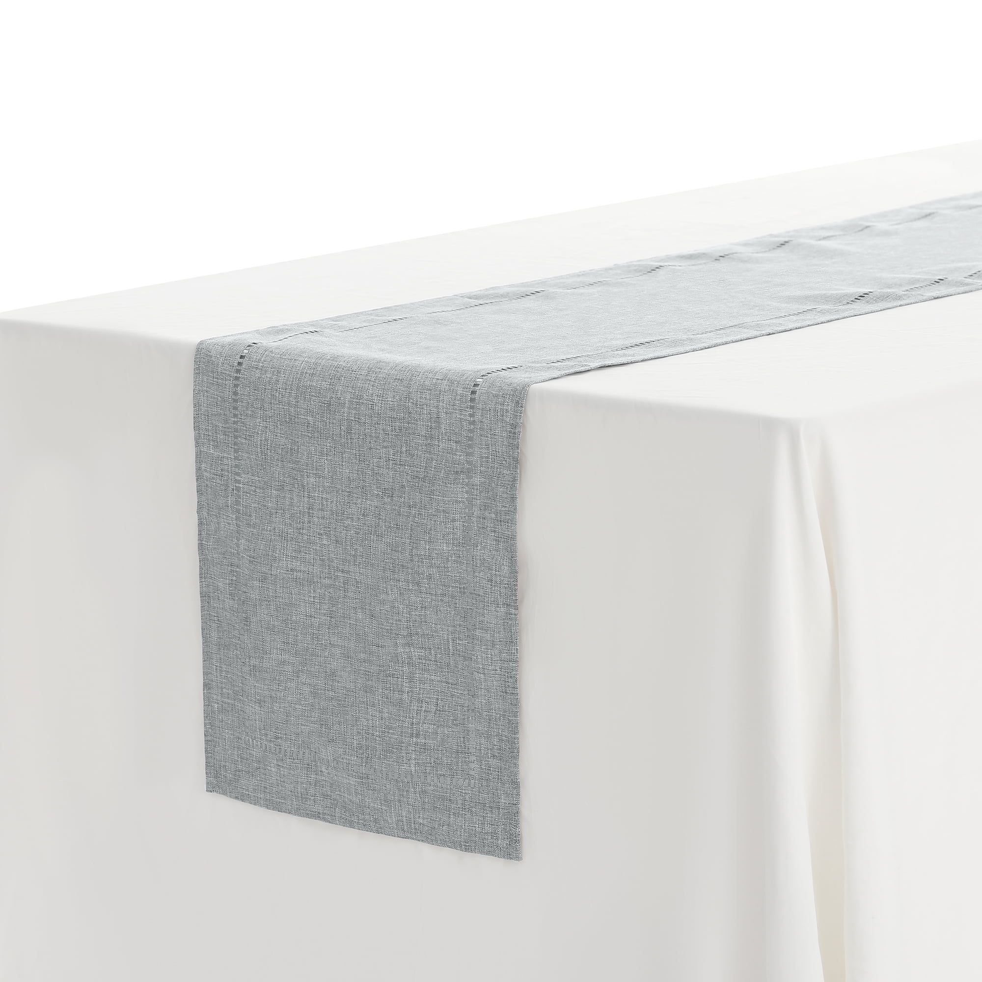 Bargains Table Runner Eyelet Hollow Out Light Grey - Walmart.com