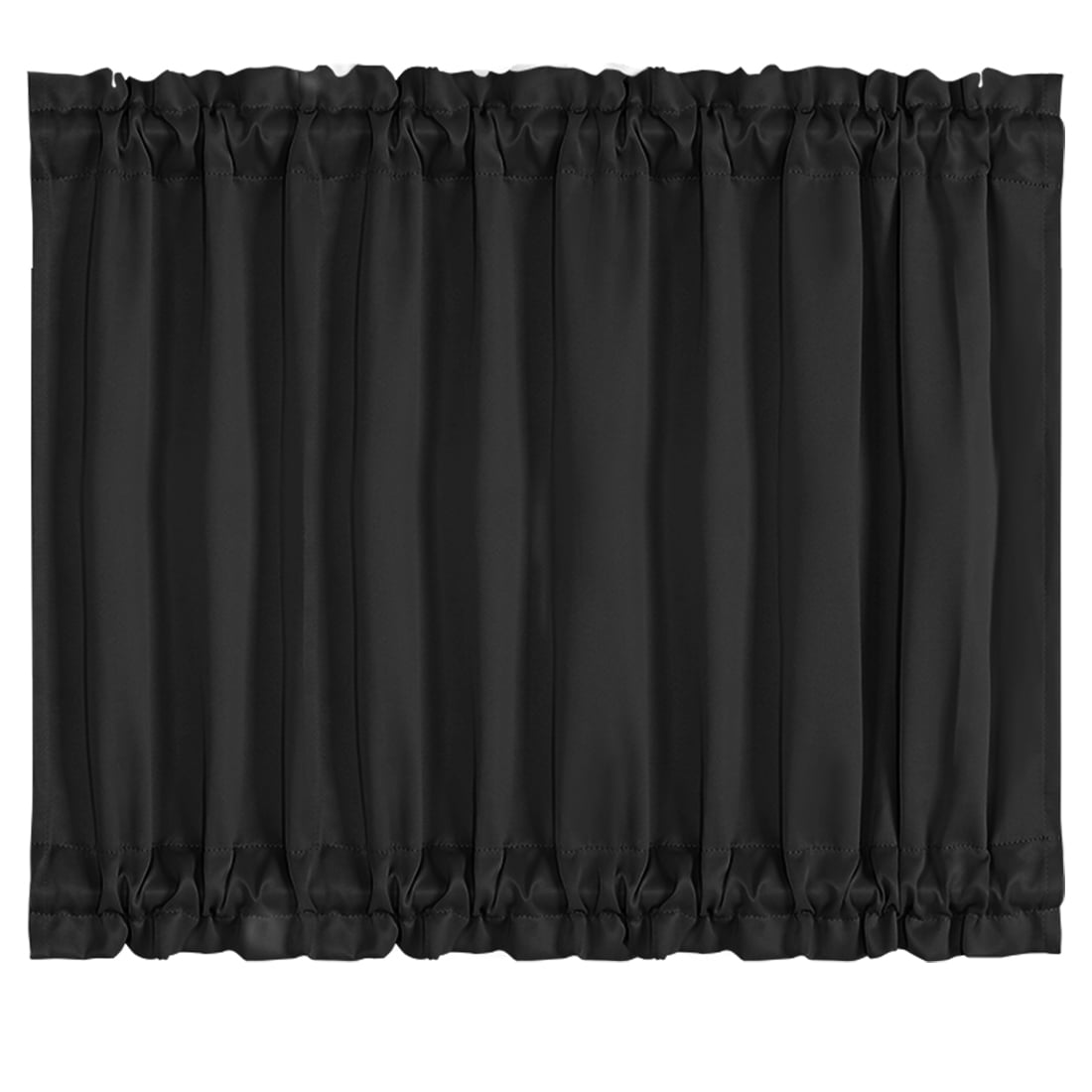 Unique Bargains Blackout Rod Pocket Curtain Panel Black 54x40 Privacy ...