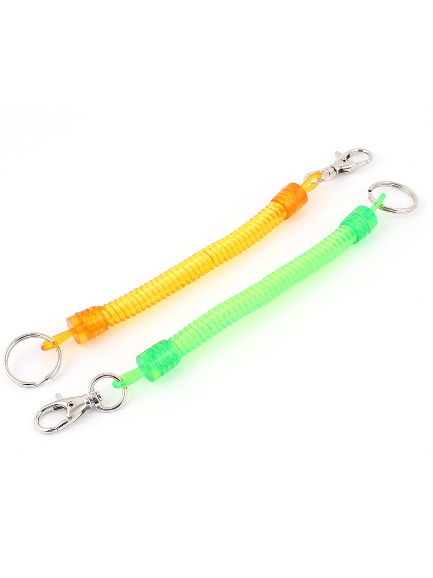 Unique Bargains Spiral Wrist Key Chain Coil Strap Keyring Holder Green ...