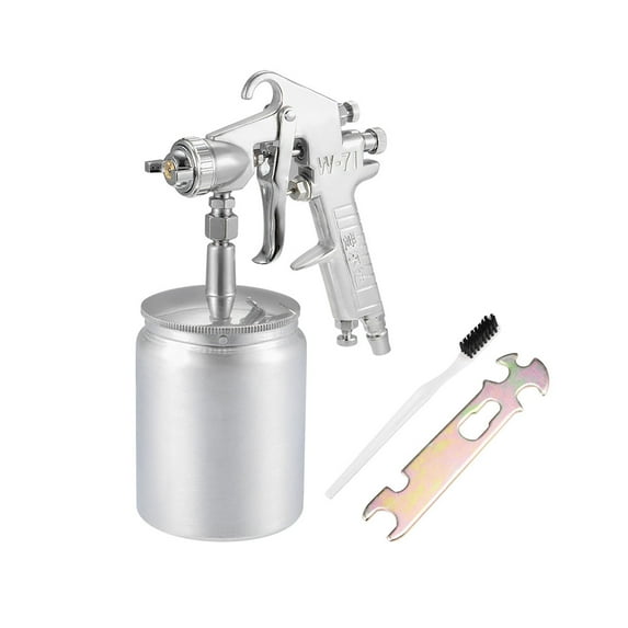 Unique Bargains Spray Gun 2mm Nozzle with 400cc Cup HVLP Siphon Feed ...