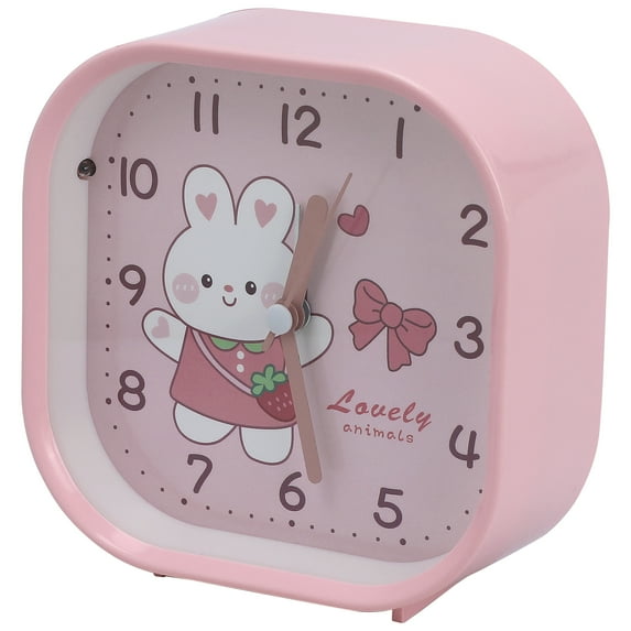Unique Bargains Square Alarm Clock with Animal Patterns Light pink 4.1 ...