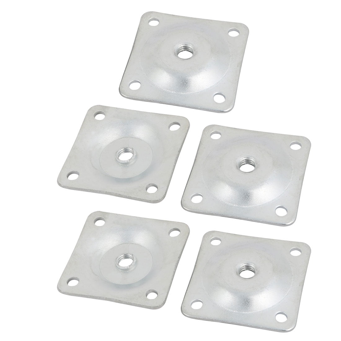 Unique Bargains Square Furniture Leg Mounting Plates M8 2mm Thickness ...