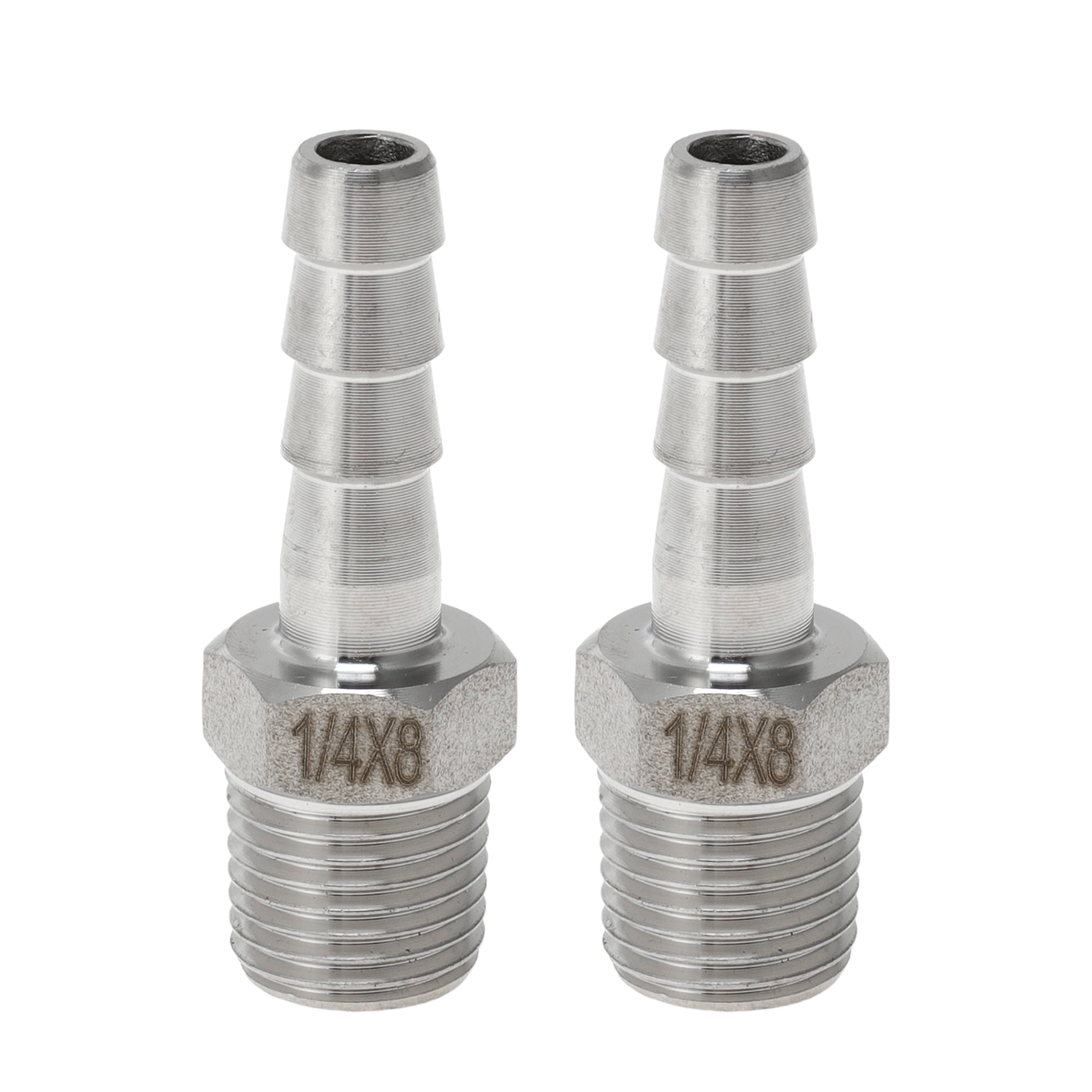 Unique Bargains Stainless Steel Barb Fittings, 5/16" Barb 1/4 BSPT Male ...
