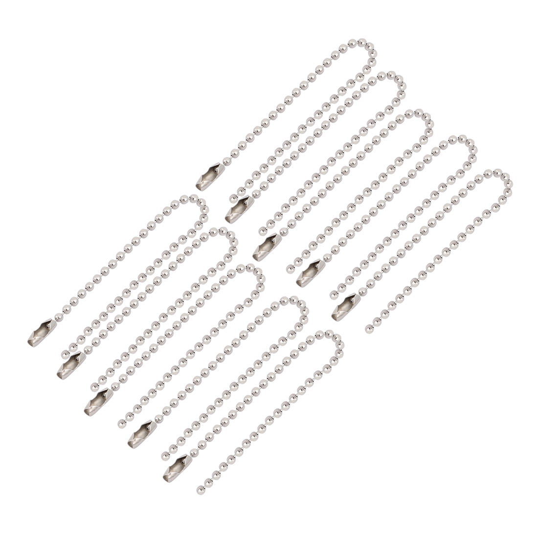 Unique Bargains Stainless Steel Bead Ball Chain Keychain 2.4mm by 6 ...