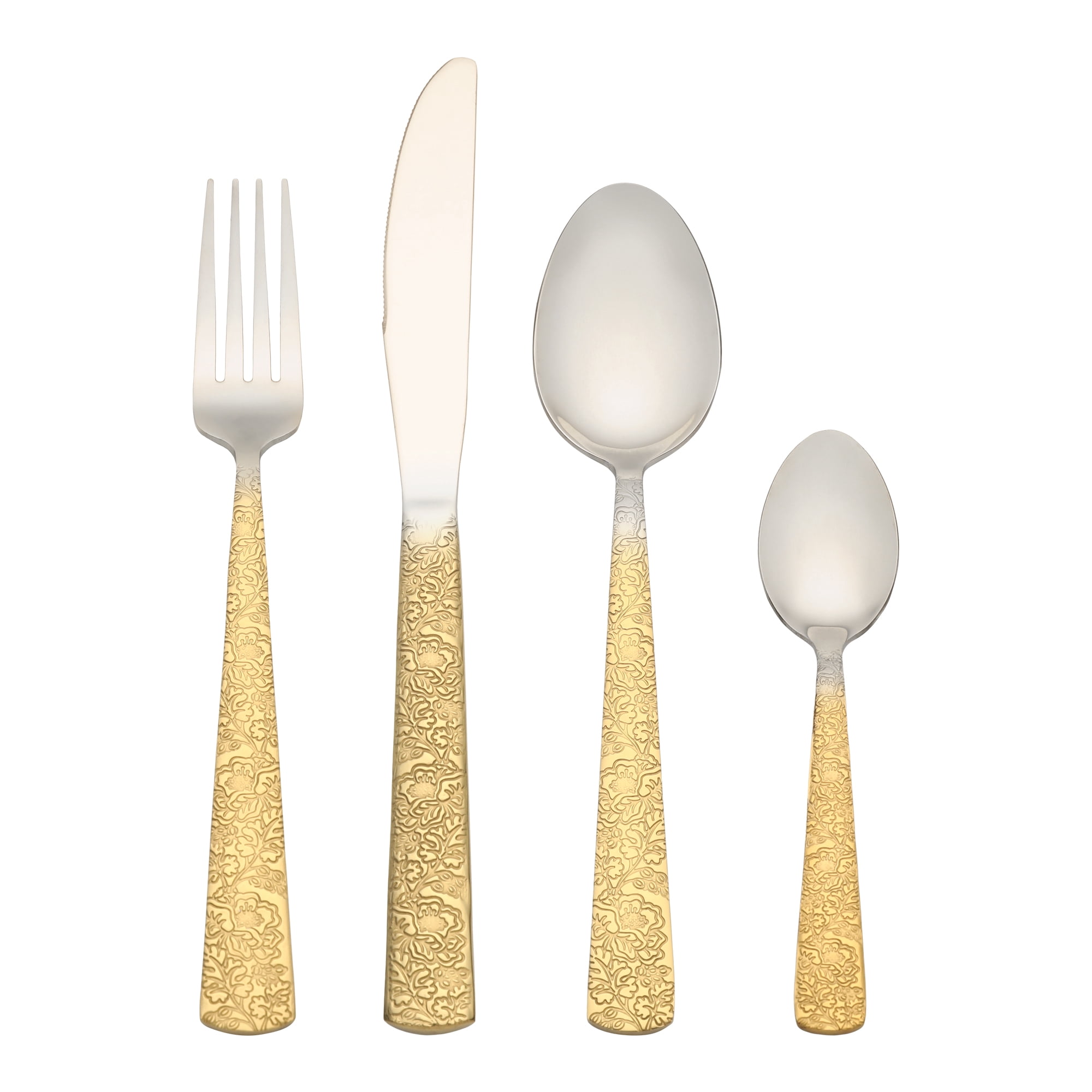 Unique Bargains Stainless Steel Floral Flatware Set for Multiple Uses ...