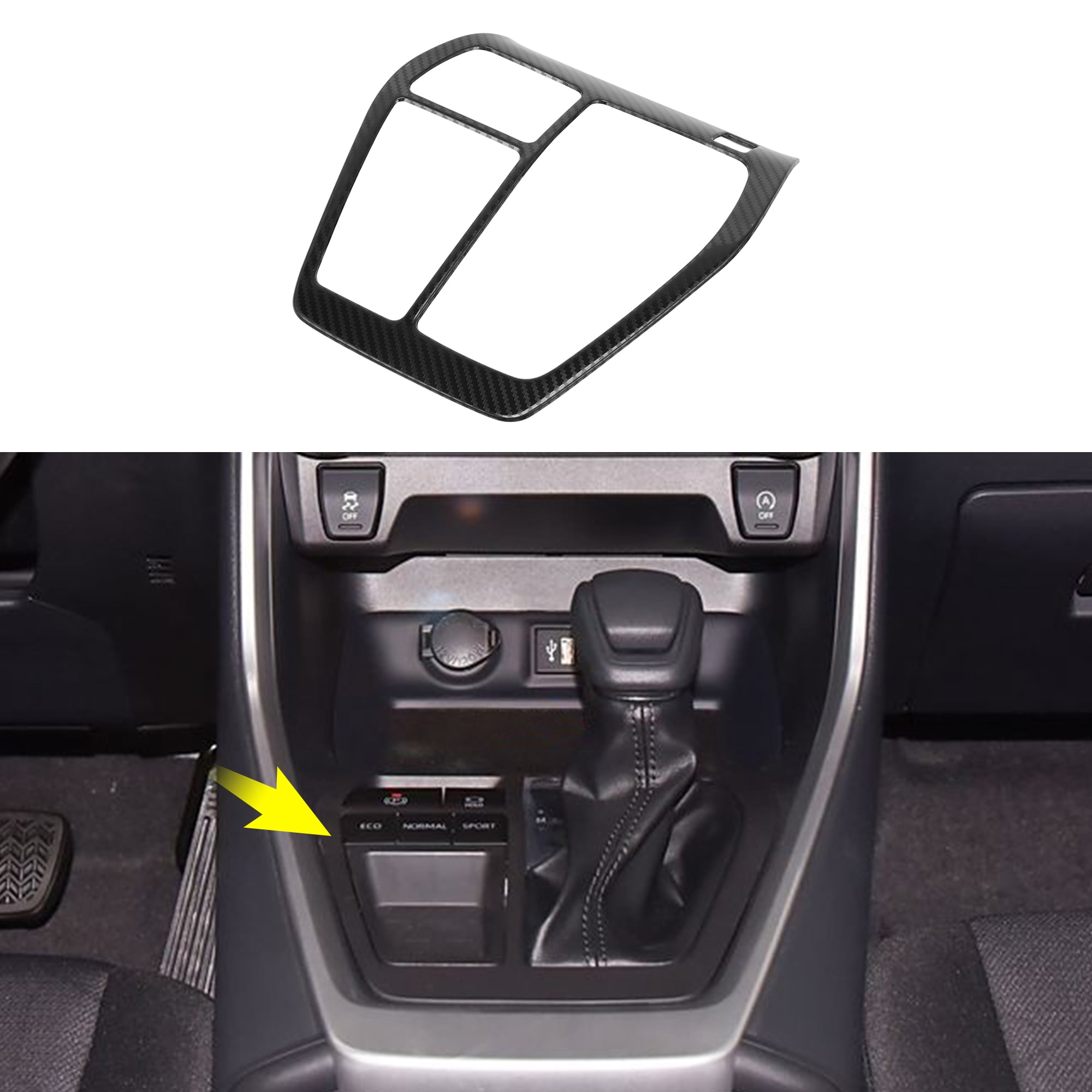 Unique Bargains Stainless Steel Gear Shift Knob Button Cover for Toyota ...