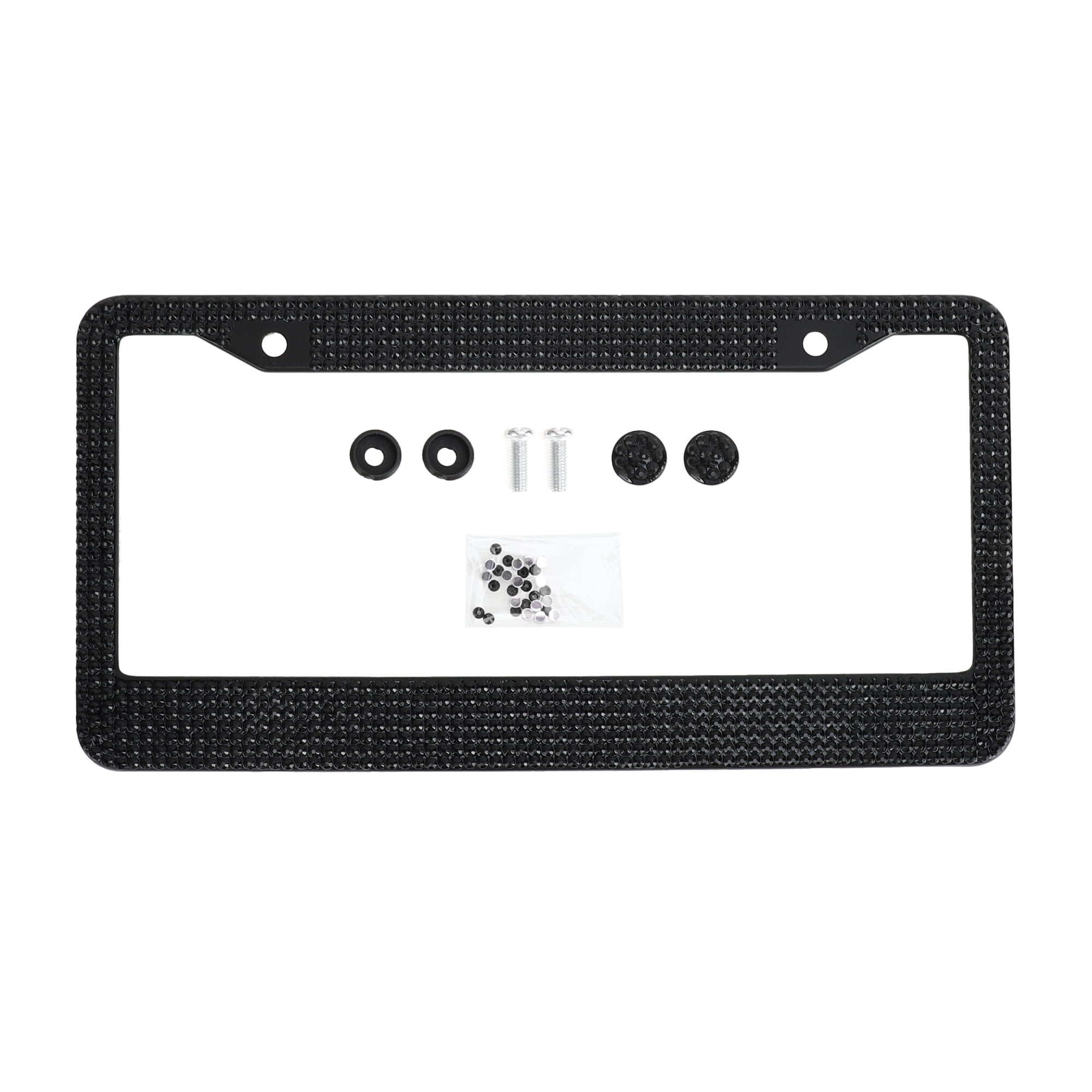 Unique Bargains Stainless Steel License Plate Holder Round Hole Mirror ...