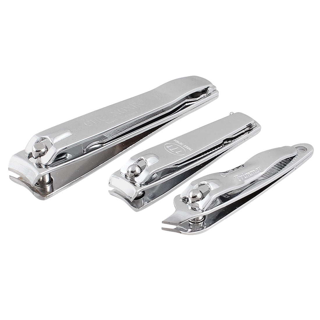 Unique Bargains Stainless Steel Nail Clippers, Silver Tone, Built-in ...