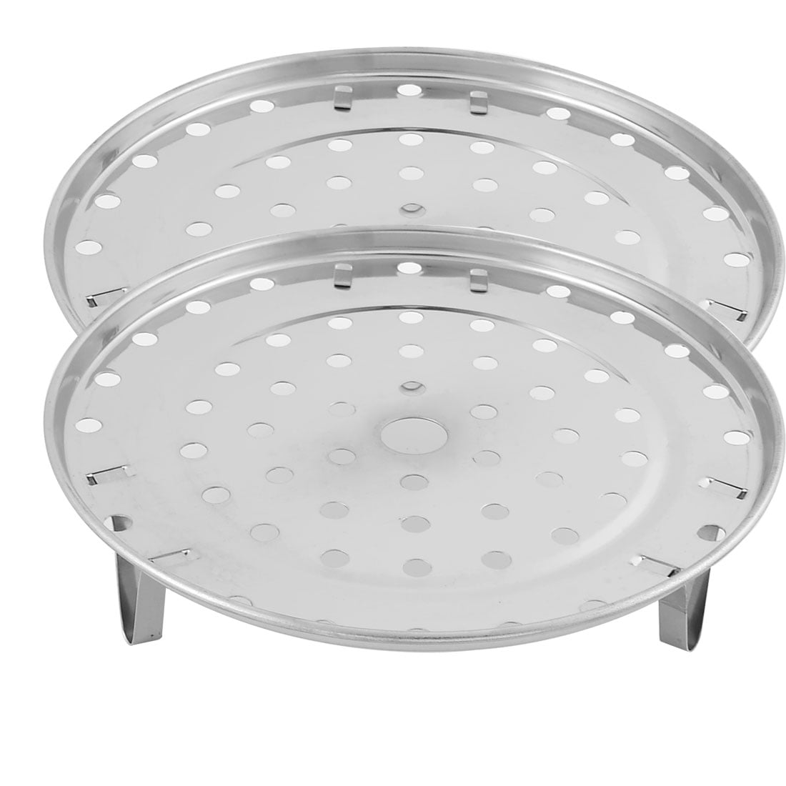 Unique Bargains Stainless Steel Round Cooking Food Steamer Rack Plate ...