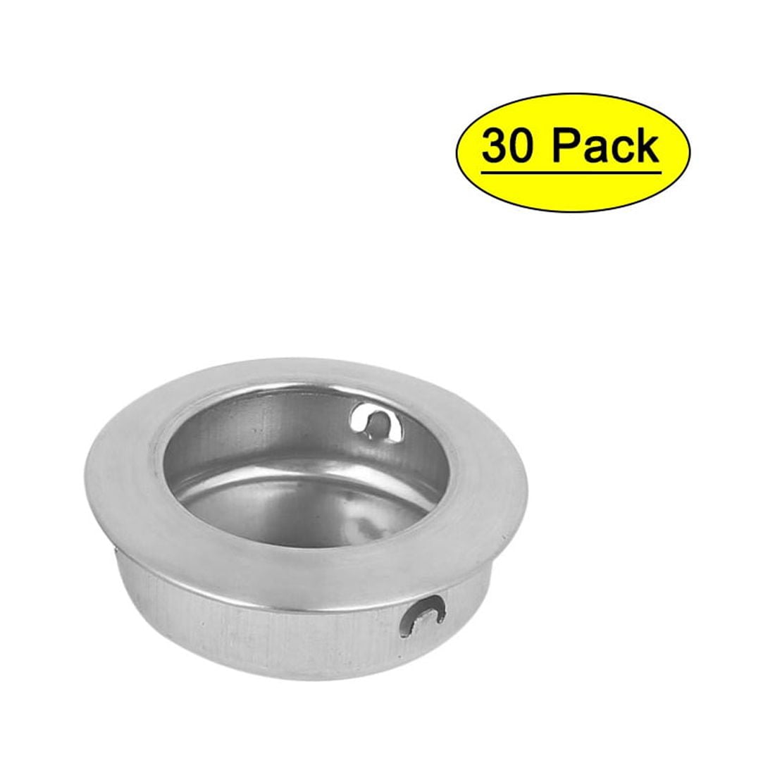 Unique Bargains Stainless Steel Round Flush Pull Handle-1' Hole Diameter-30 Pack - Walmart.com